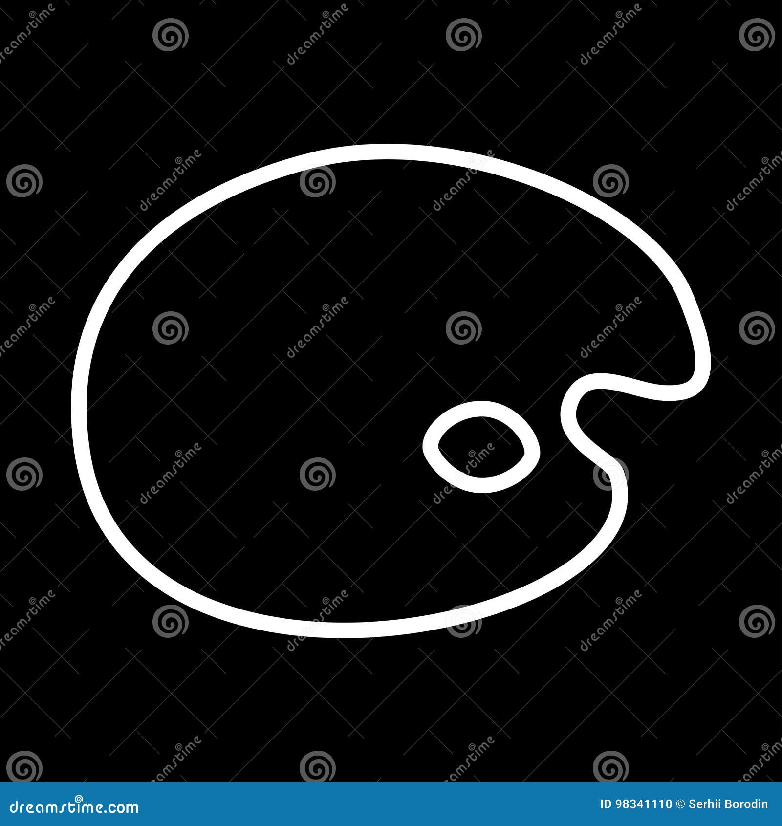 Icono Blanco Del Color De La Paleta Ilustración del Vector ...