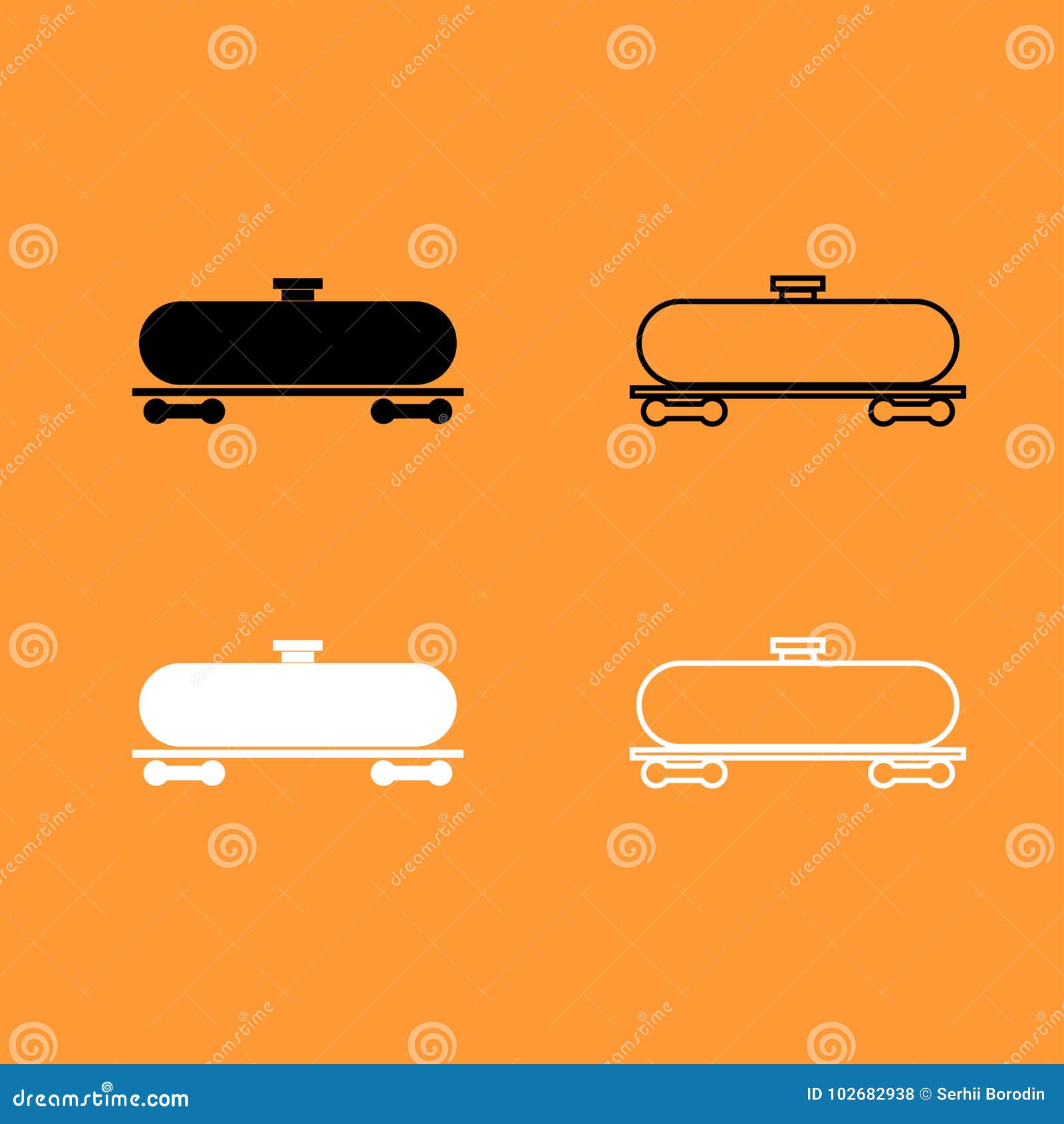 Icono Blanco Y Negro De La Cisterna Ilustración del Vector ...