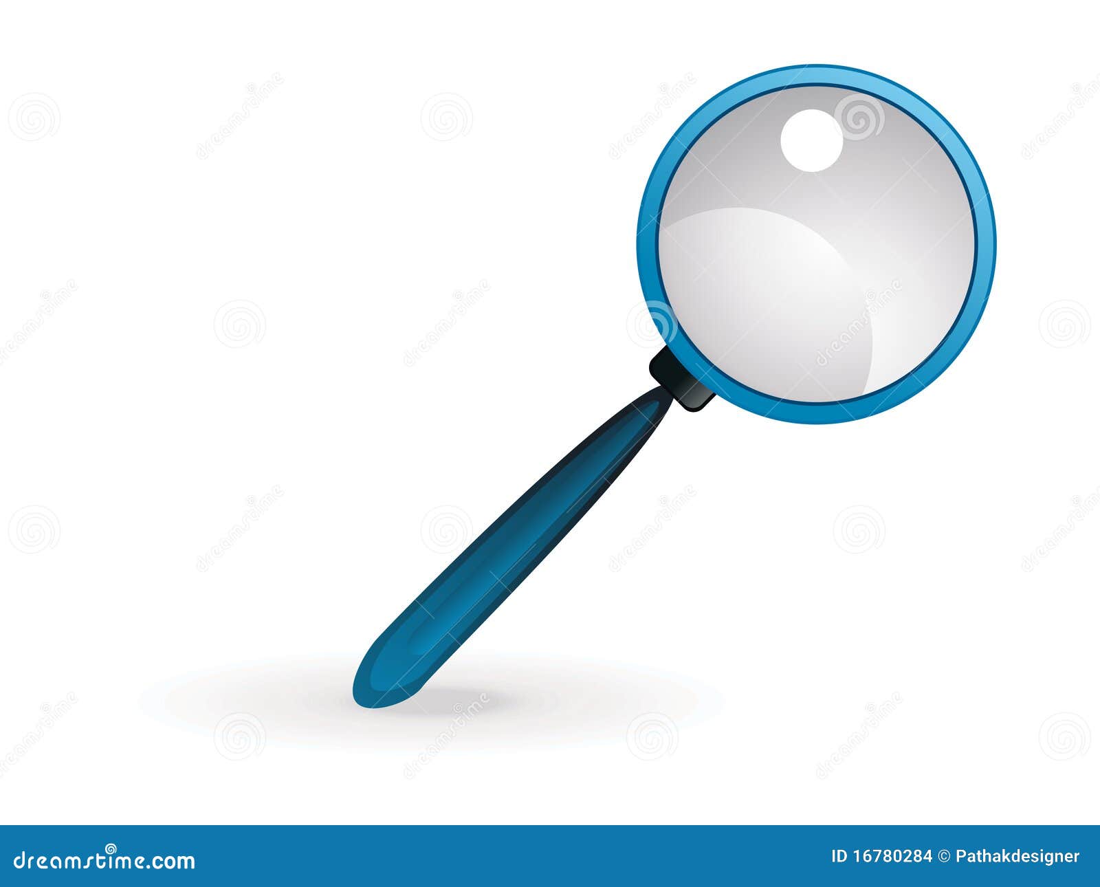 Icono Brillante Azul De La Lupa Ilustración del Vector - Ilustración de ...