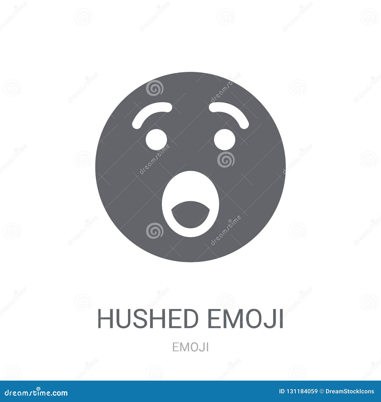 Icono callado del emoji ilustración del vector. Ilustración de ...