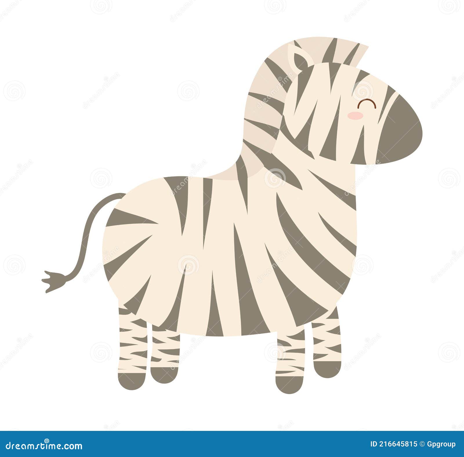 Icono cebra lindo ilustración del vector. Ilustración de safari - 216645815