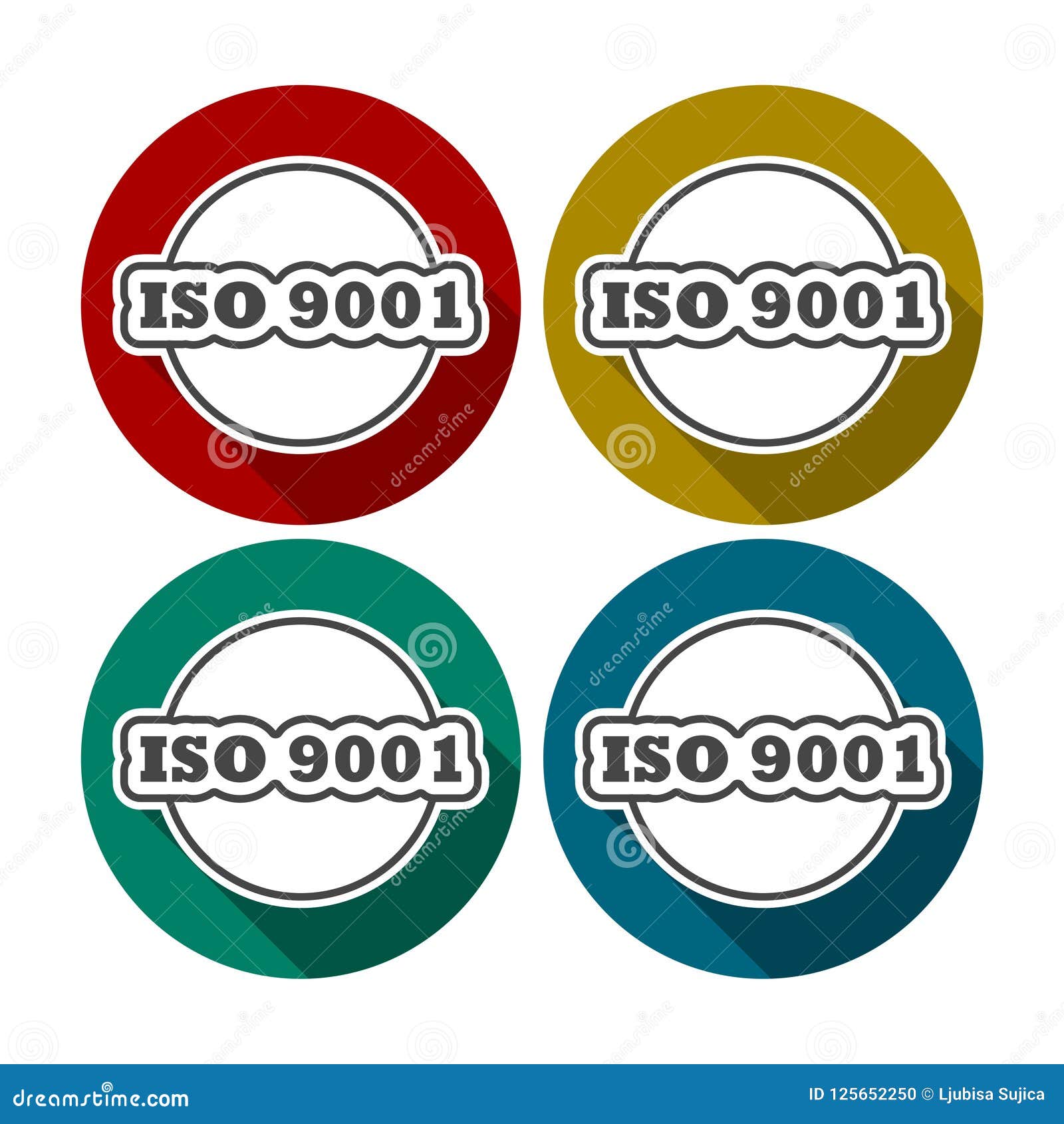 Icono Certificado De La Muestra Del ISO 9001 Ilustración del Vector ...