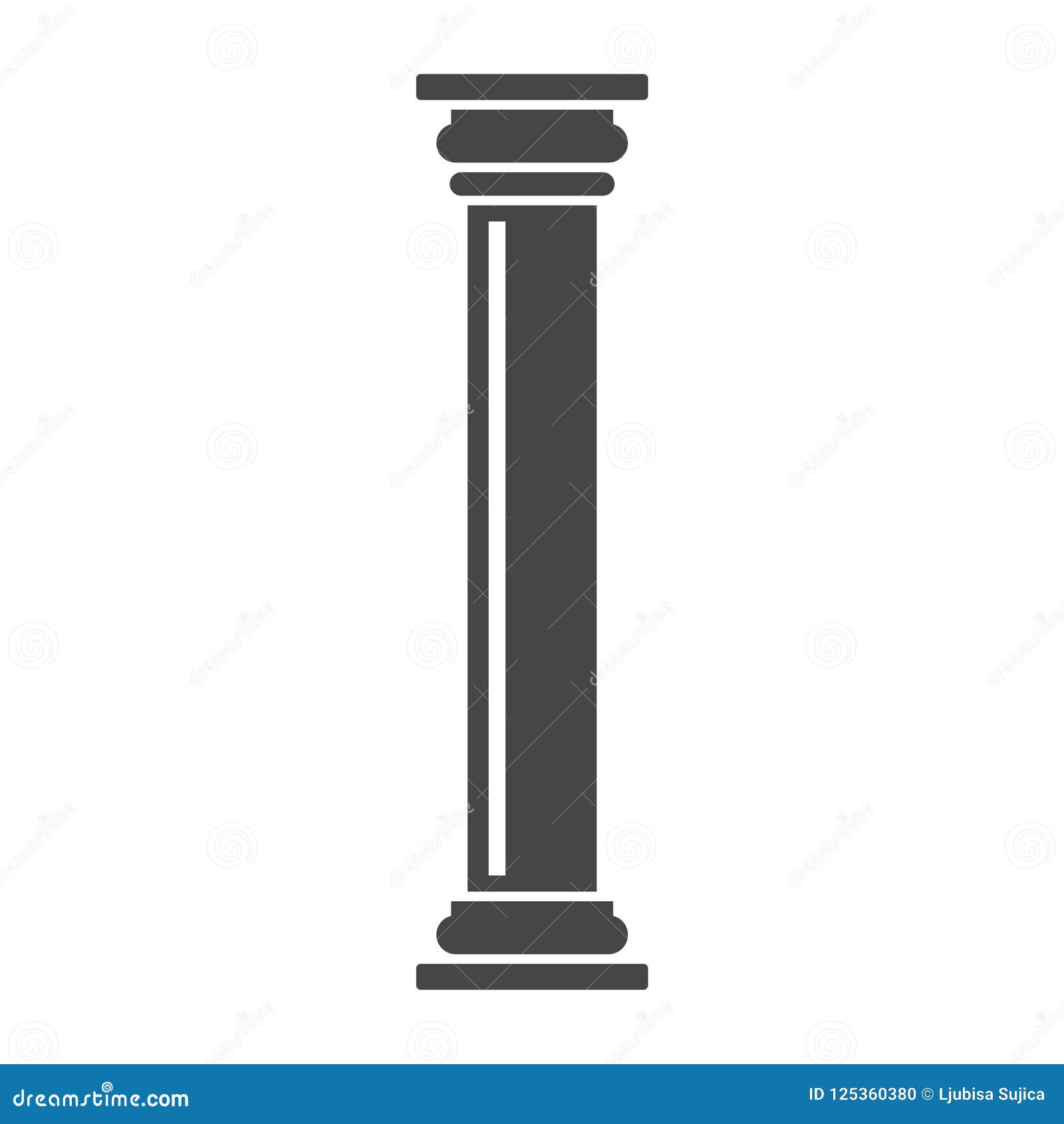 Icono Clásico De La Columna, Icono Simple Del Vector Ilustración del ...