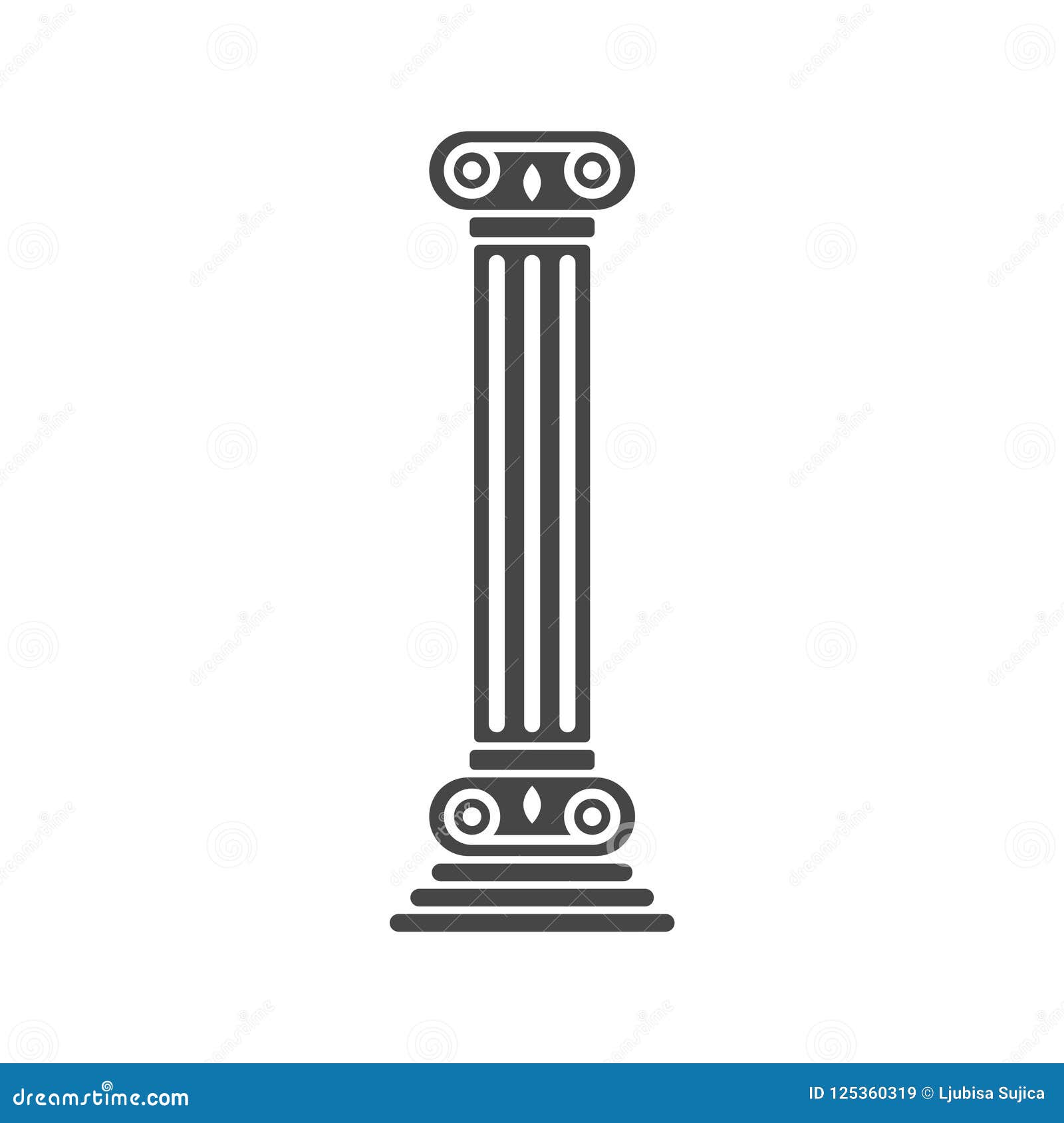 Icono Clásico De La Columna, Icono Simple Del Vector Ilustración del Vector - Ilustración de ...