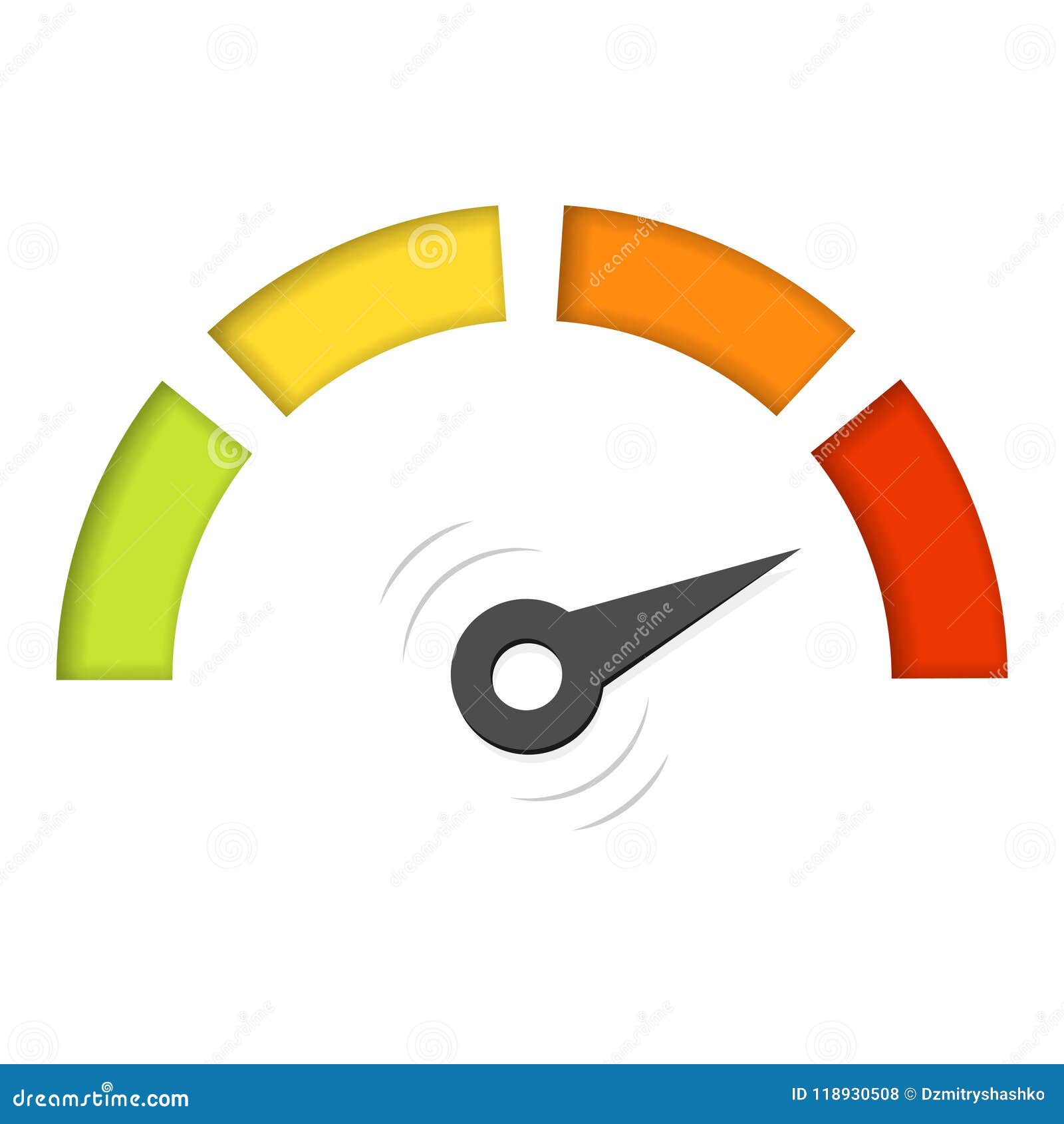 Icono Colorido Del Indicador Del Dial Ilustración del Vector ...