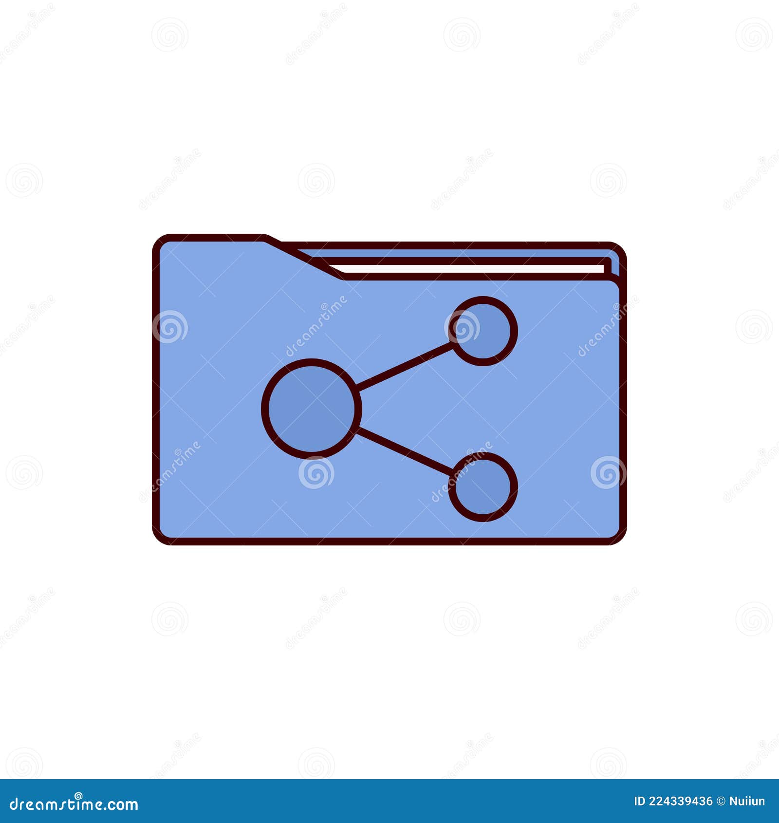 Icono Compartido De Archivo Icono De Carpeta Compartida Ilustración del ...