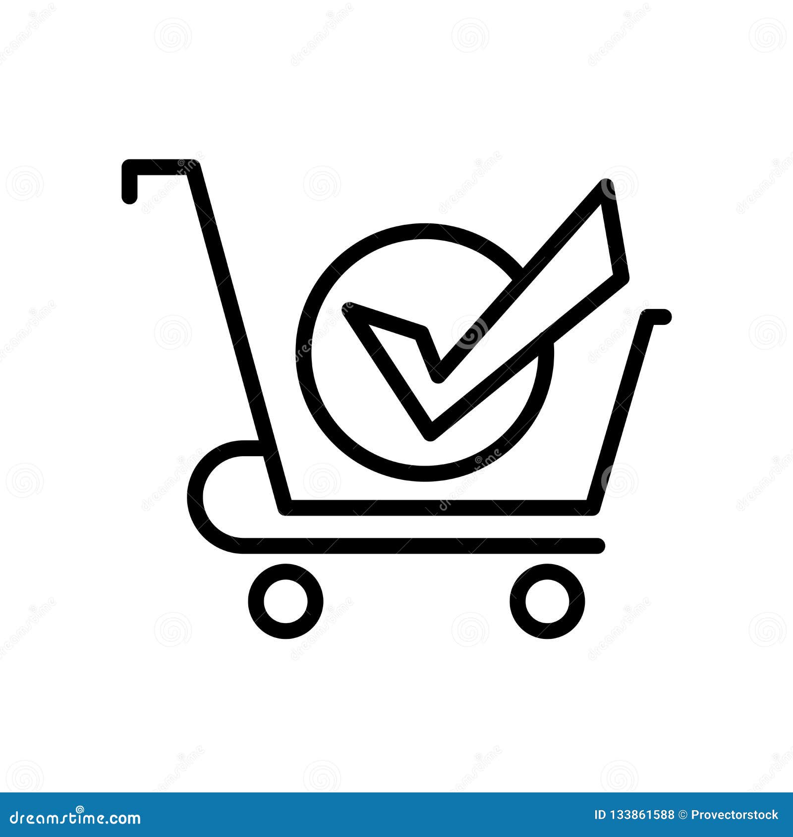 Icono Comprado Aislado En El Fondo Blanco Ilustración del Vector ...