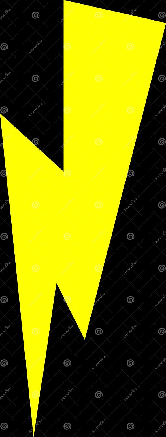 Icono con un rayo amarillo ilustración del vector. Ilustración de ...