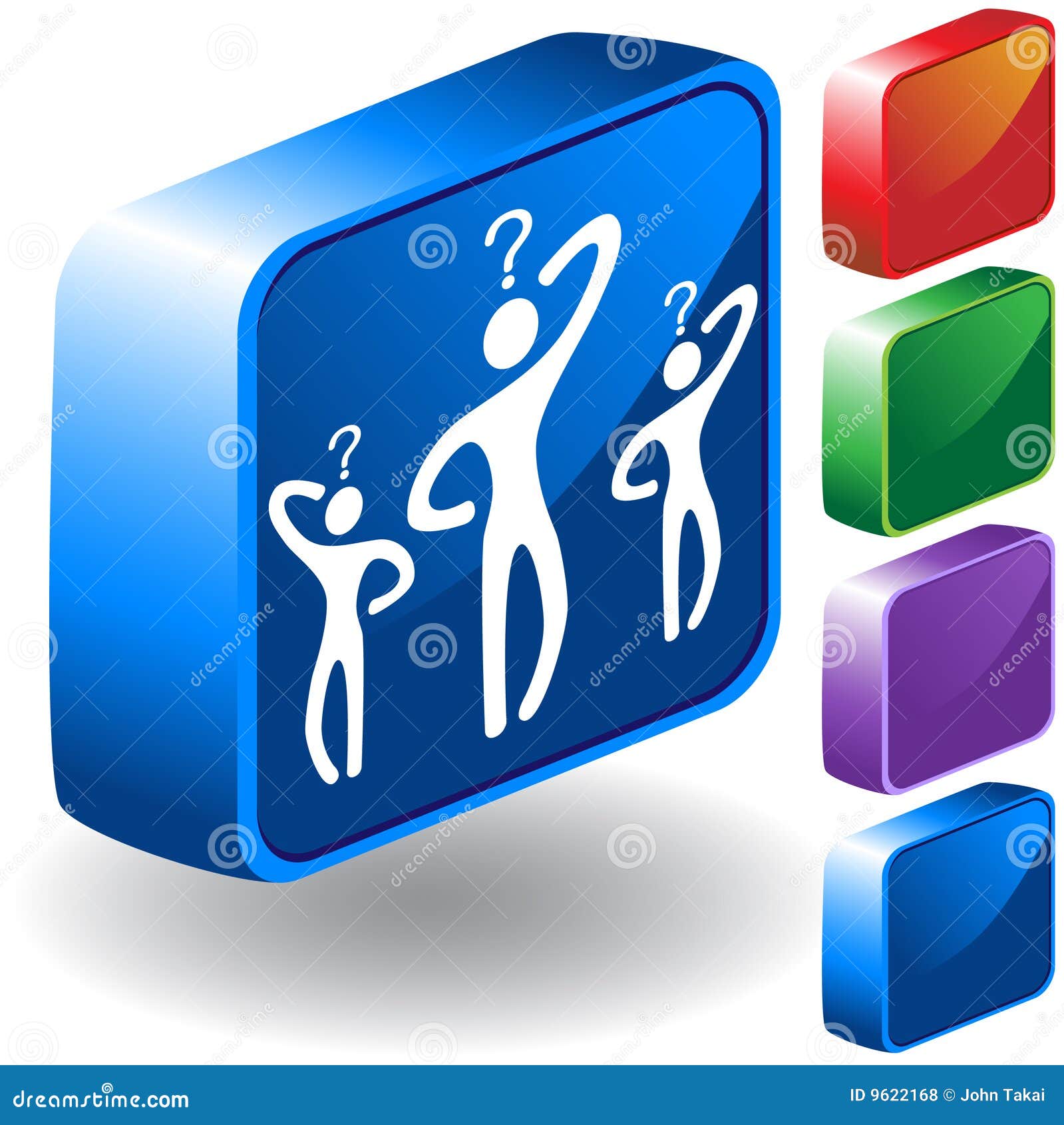 Icono confuso 3D ilustración del vector. Ilustración de proceso - 9622168