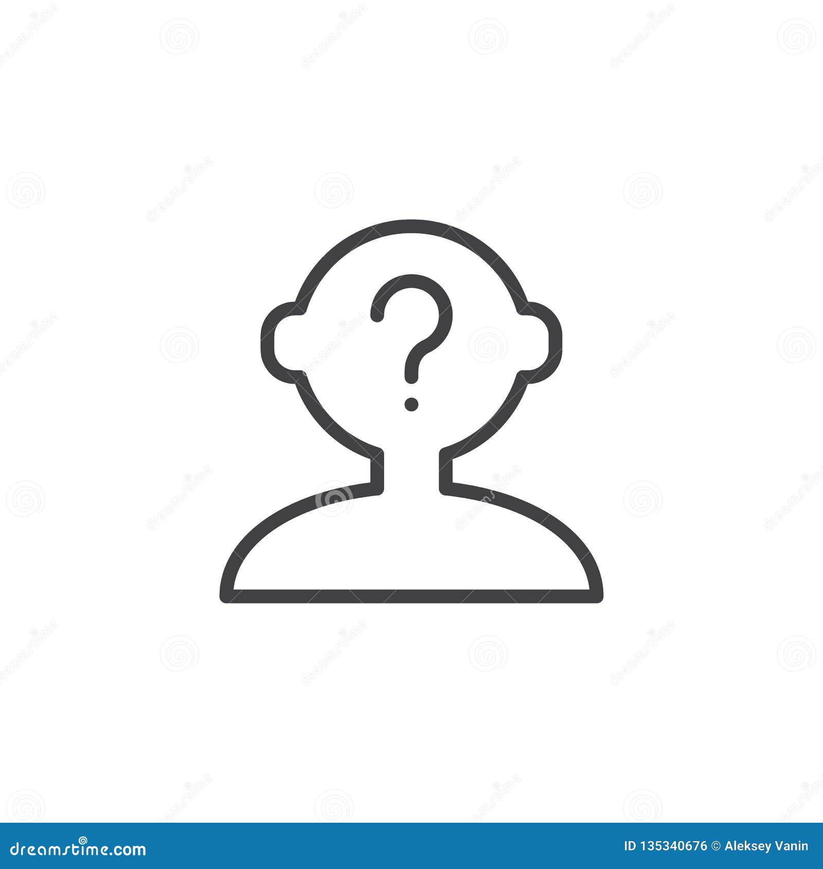 Icono Confuso Del Esquema De La Persona Ilustración del Vector ...