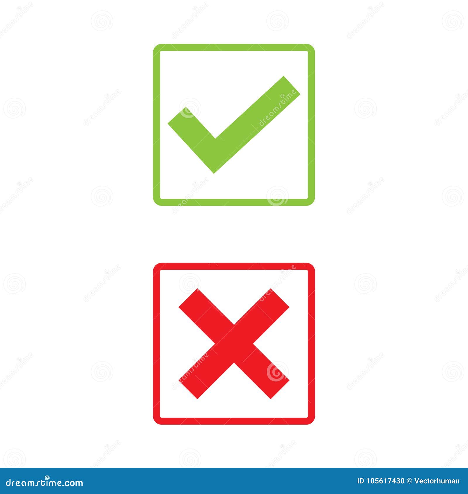 Icono Correcto E Incorrecto Ilustración del Vector - Ilustración de ...