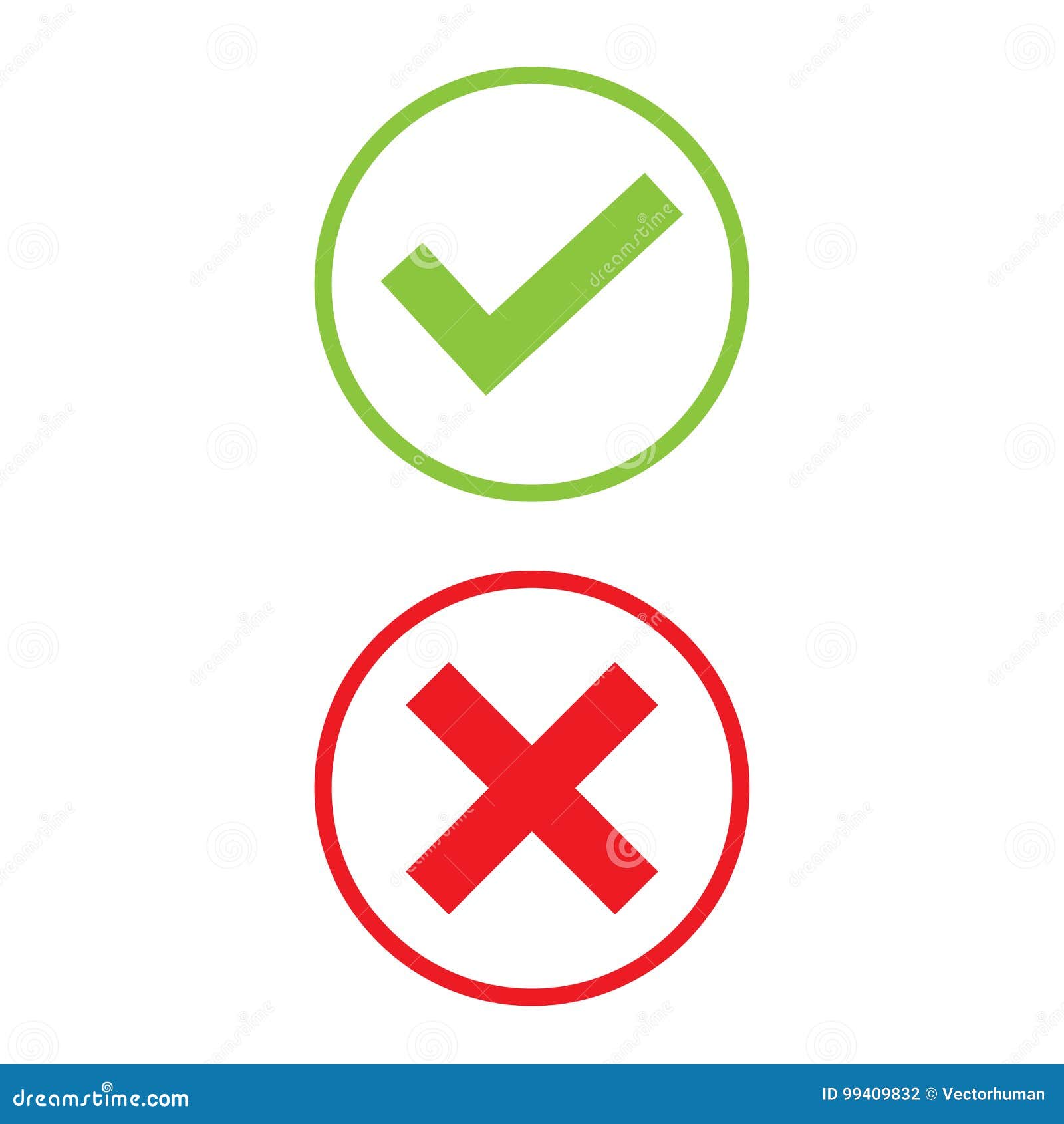 Icono Correcto E Incorrecto Ilustración del Vector - Ilustración de ...