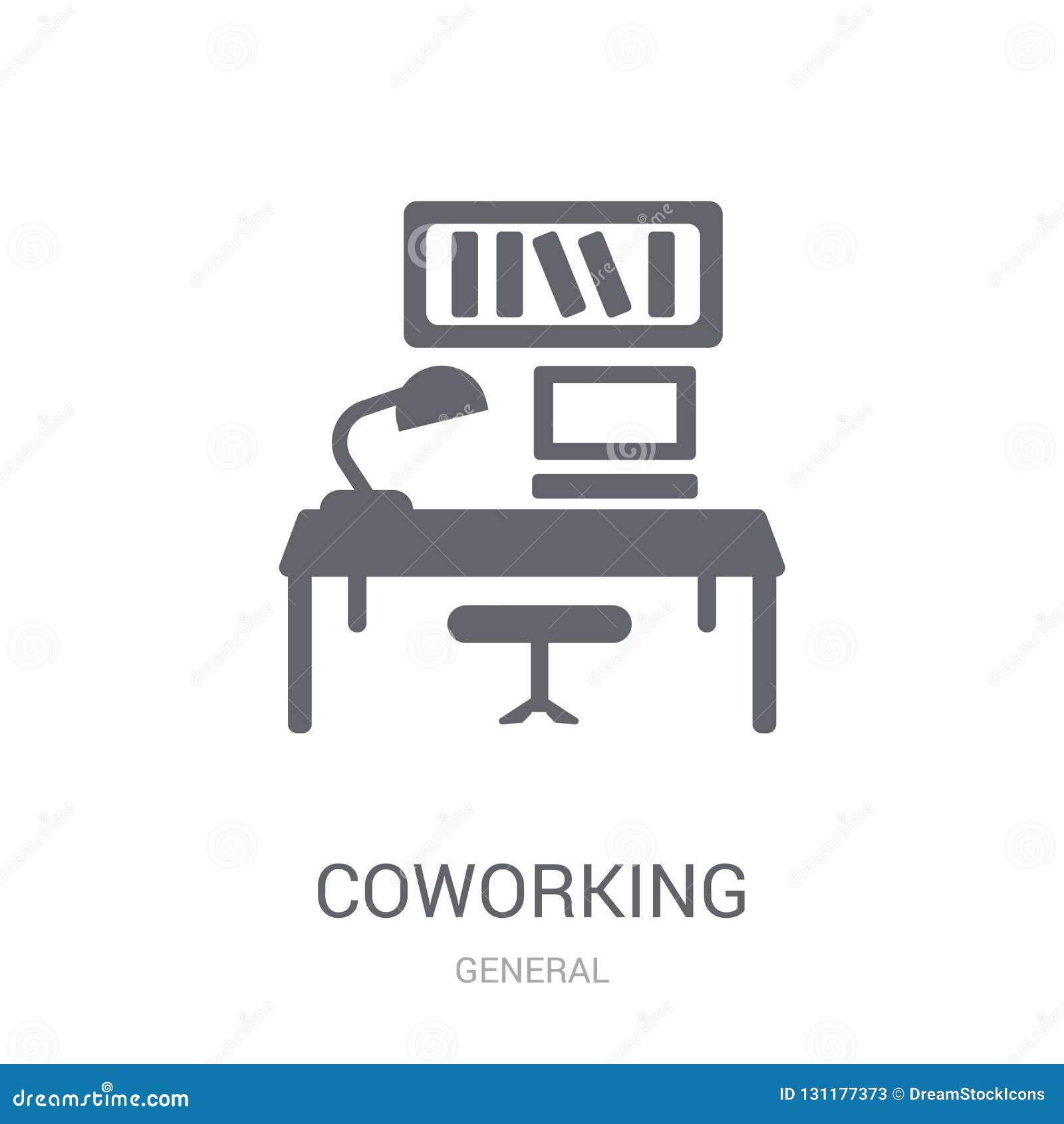 Icono coworking ilustración del vector. Ilustración de brainstorming ...