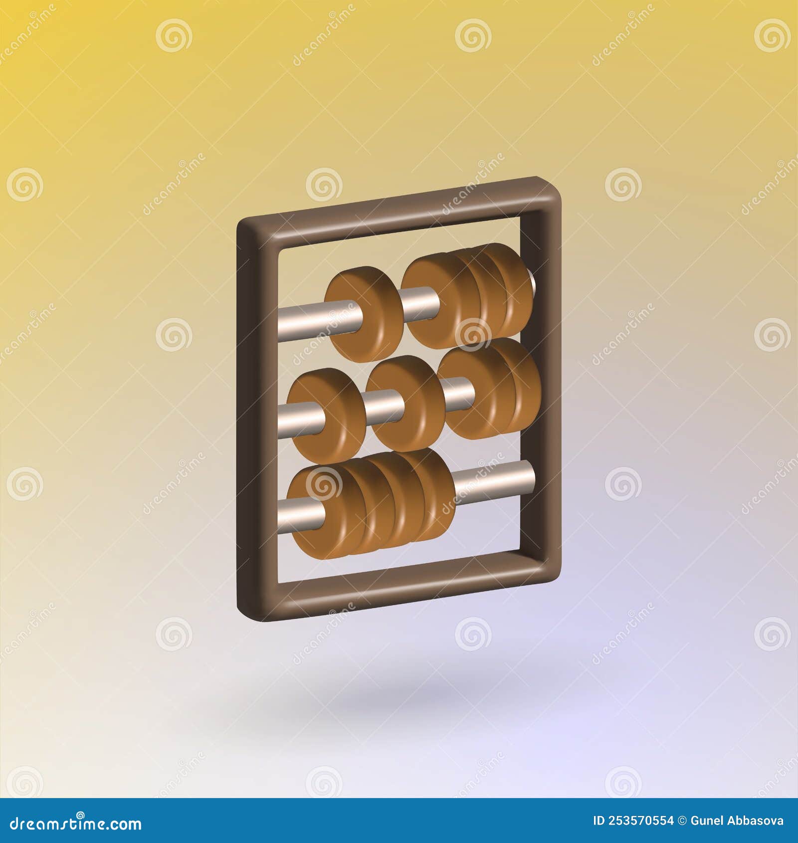 Icono De Abacus Aislado 3d. Icono De Abacus 3d Stock de ilustración ...