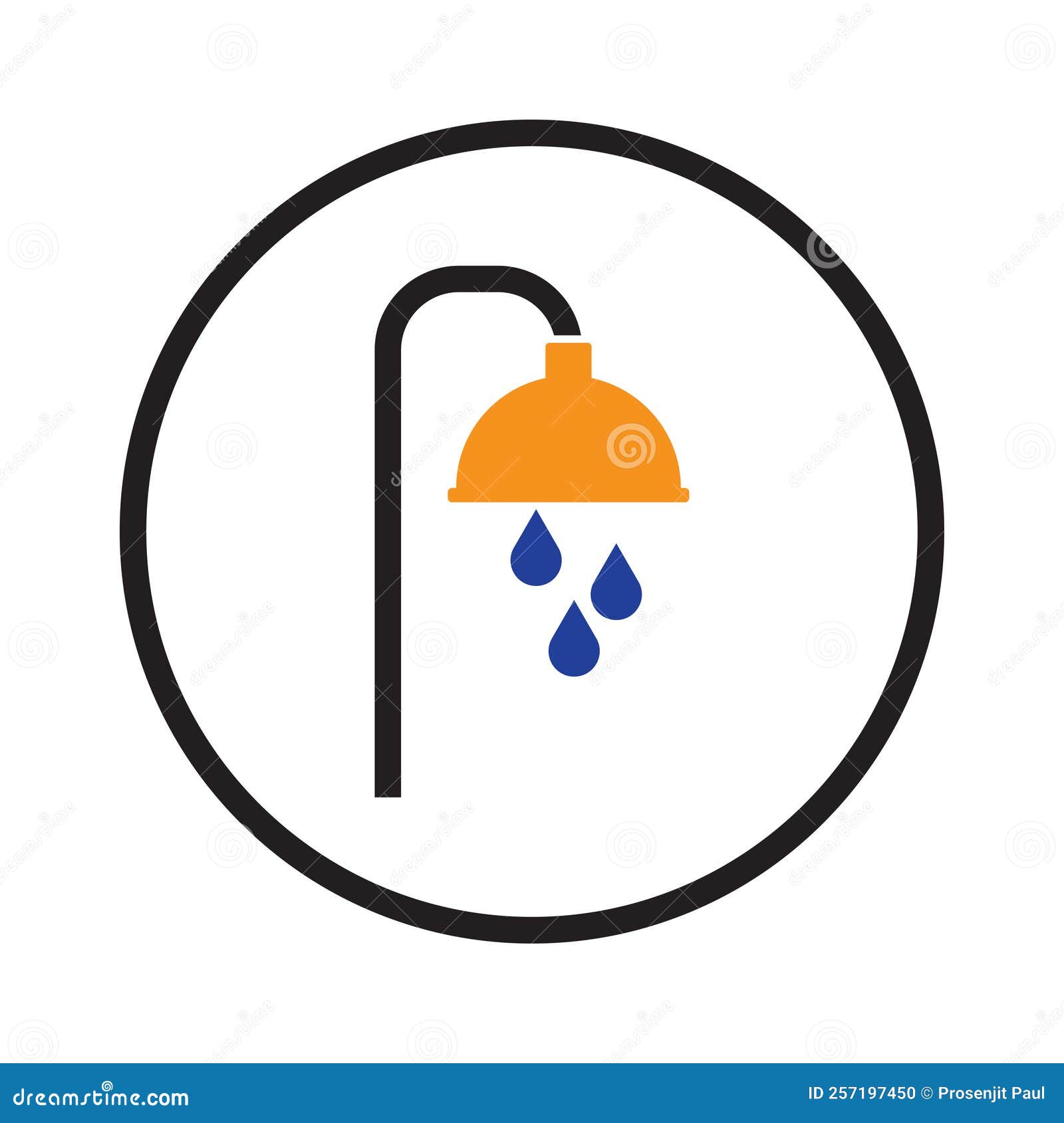 Icono De Acceso a La Ducha De Playa Ilustración del Vector ...