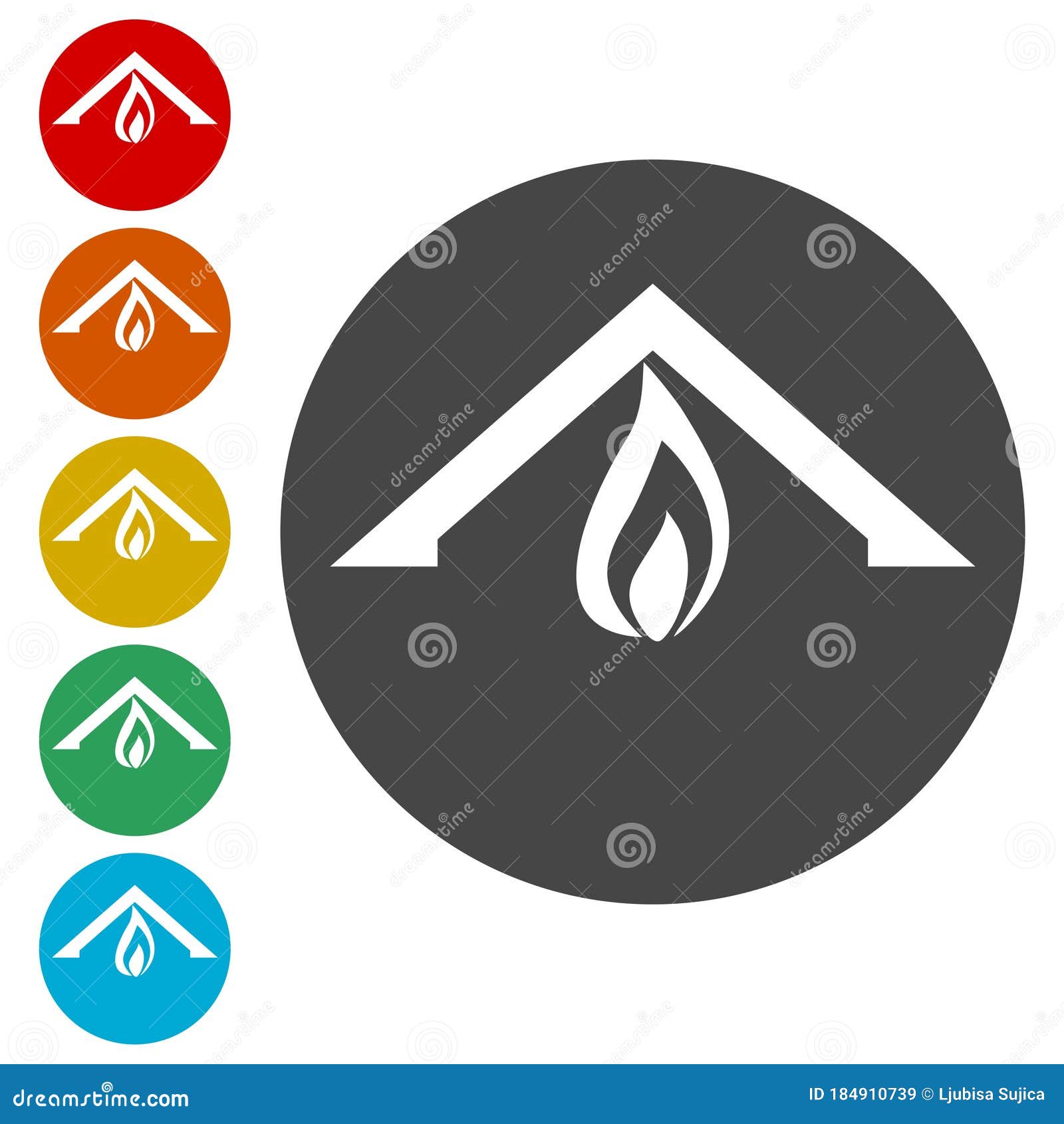 Icono De Advertencia De Incendios Ilustración del Vector - Ilustración ...