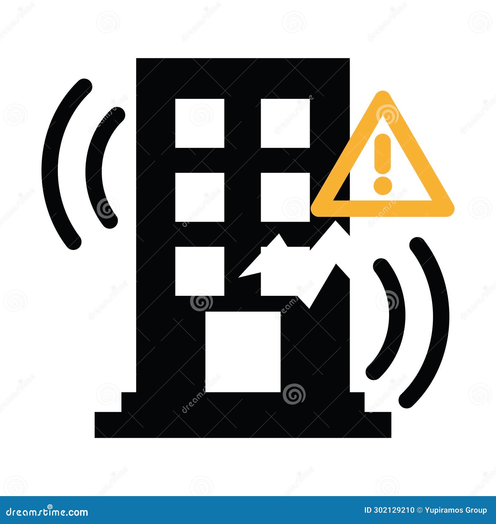 Icono De Alerta De Terremoto Ilustración del Vector - Ilustración de ...