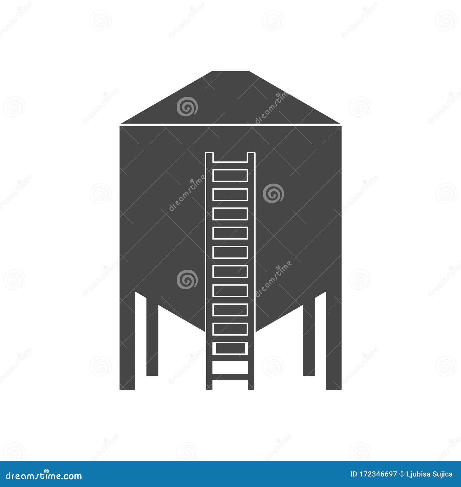 Icono De Almacenamiento Silos Stock de ilustración - Ilustración de ...