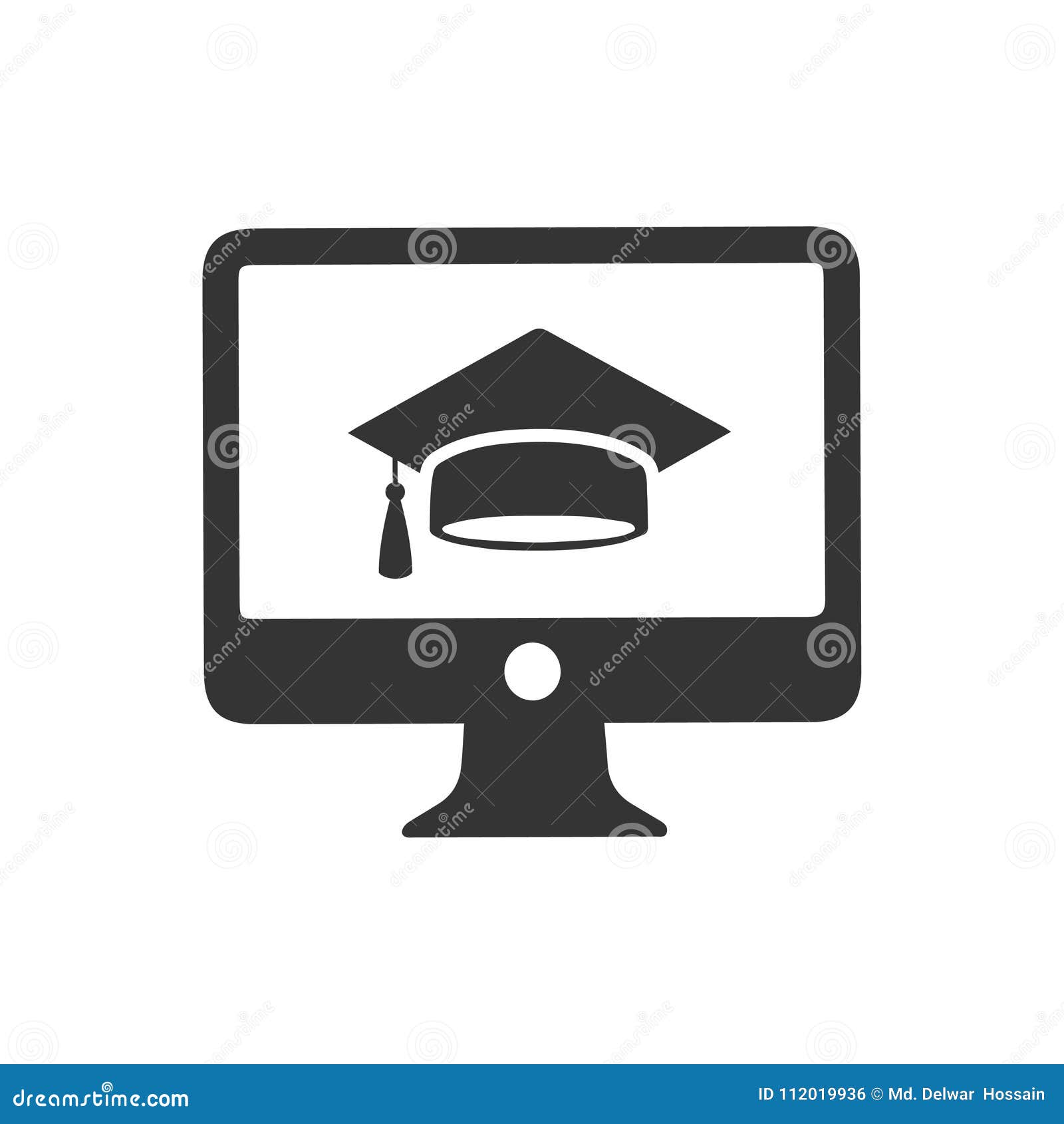 Icono De Aprendizaje En Línea Ilustración del Vector - Ilustración de ...