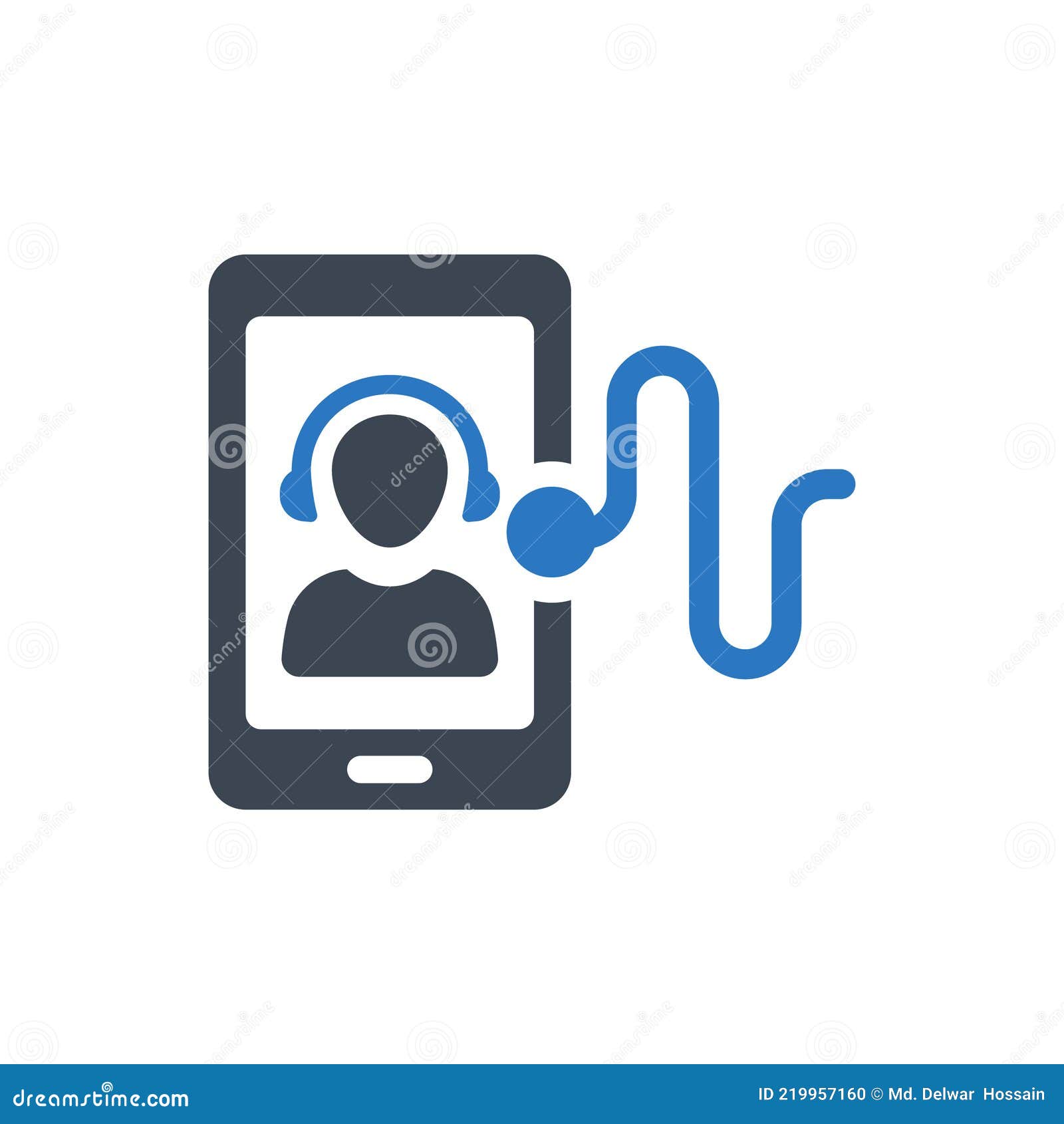 Icono de asistente virtual ilustración del vector. Ilustración de ...