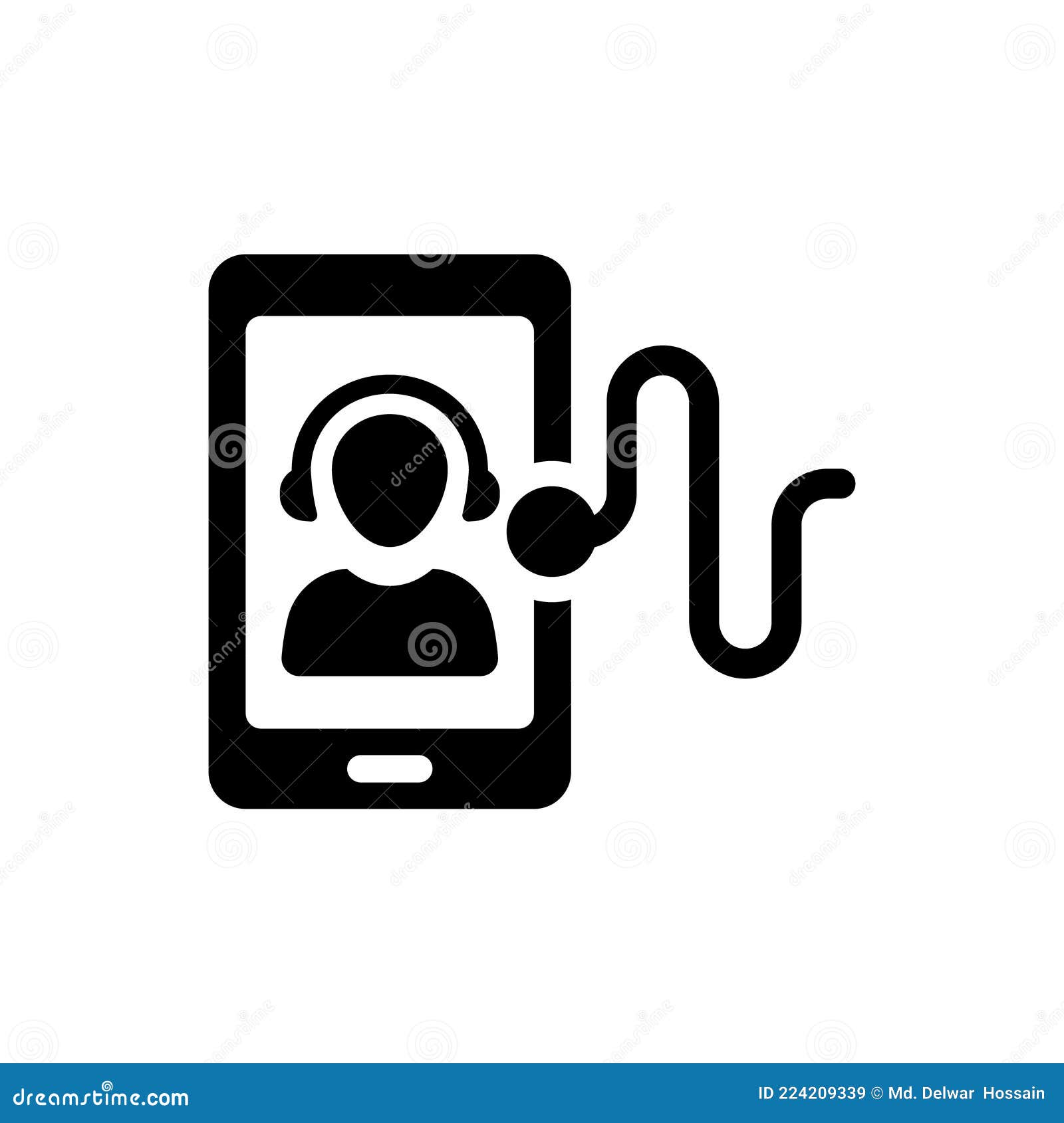 Icono de asistente virtual ilustración del vector. Ilustración de ...