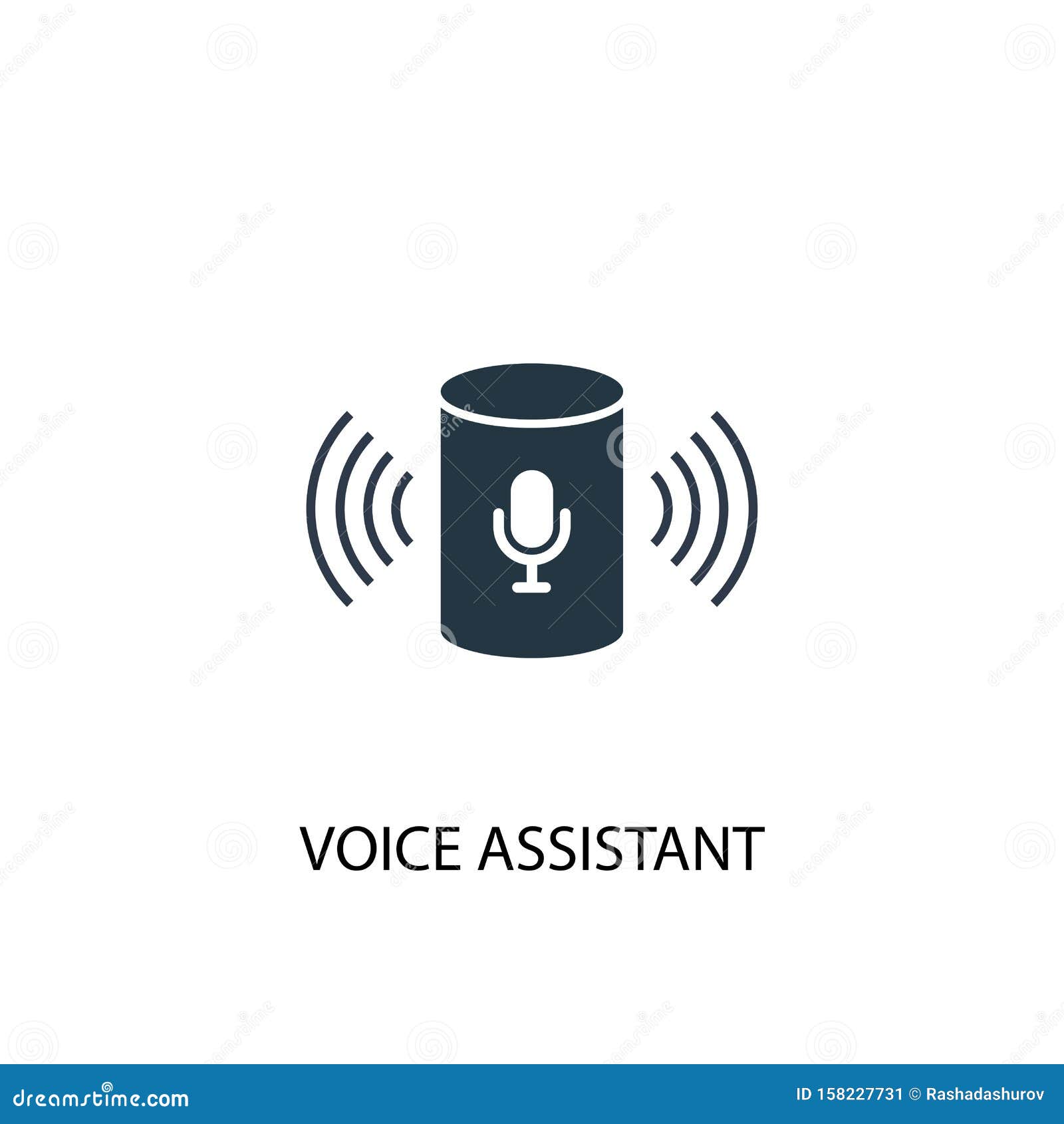 Icono De Asistente De Voz. Elemento Simple Ilustración del Vector - Ilustración de vector ...