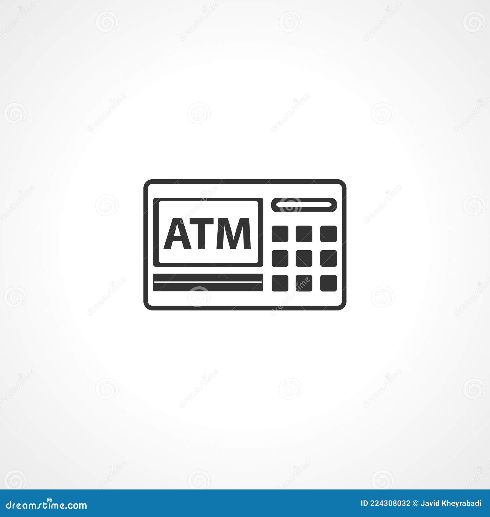 Icono De Atm. Icono Simple De Atm Aislado Stock de ilustración ...