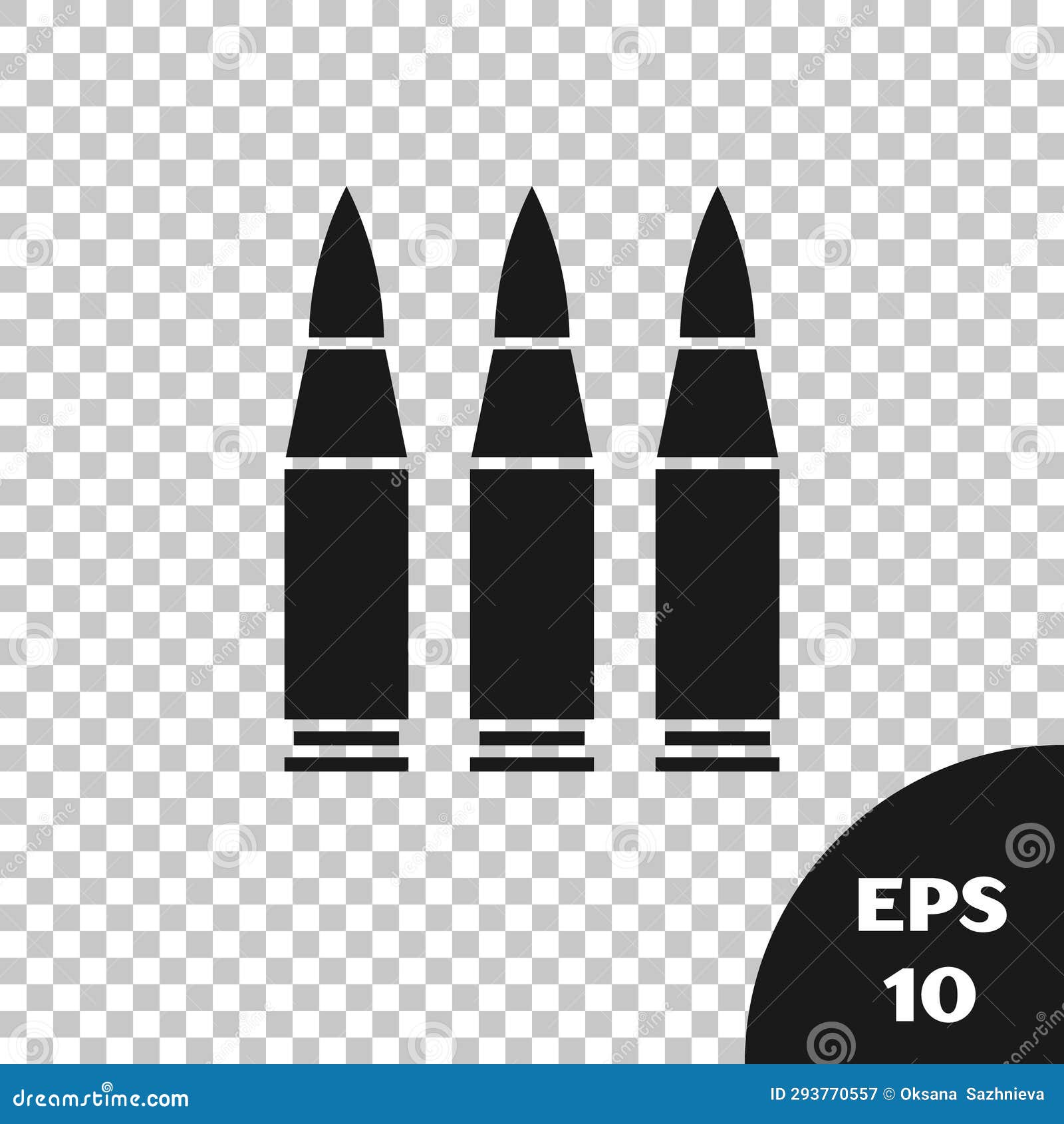 Icono De Bala Negra Aislado En Fondo Transparente. Vector Ilustración ...