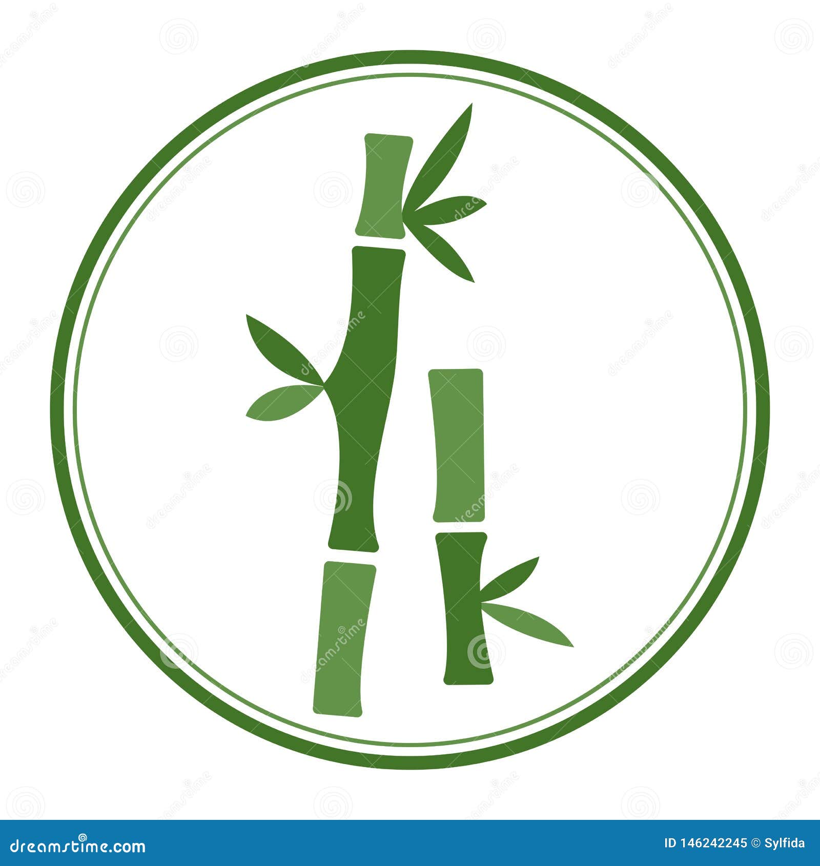 Icono De Bamb? Redondo Verde Vector Stock de ilustración - Ilustración ...
