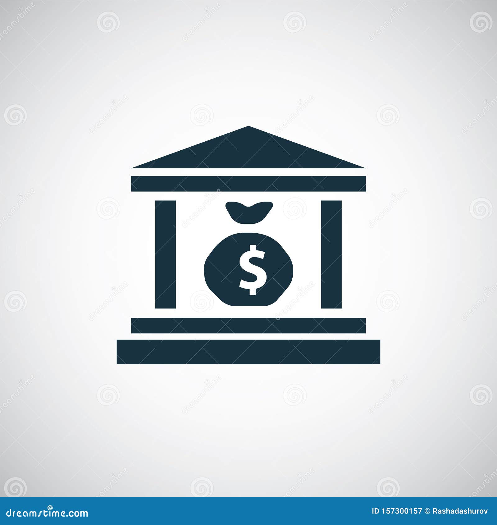 Icono de banco monetario ilustración del vector. Ilustración de vector ...