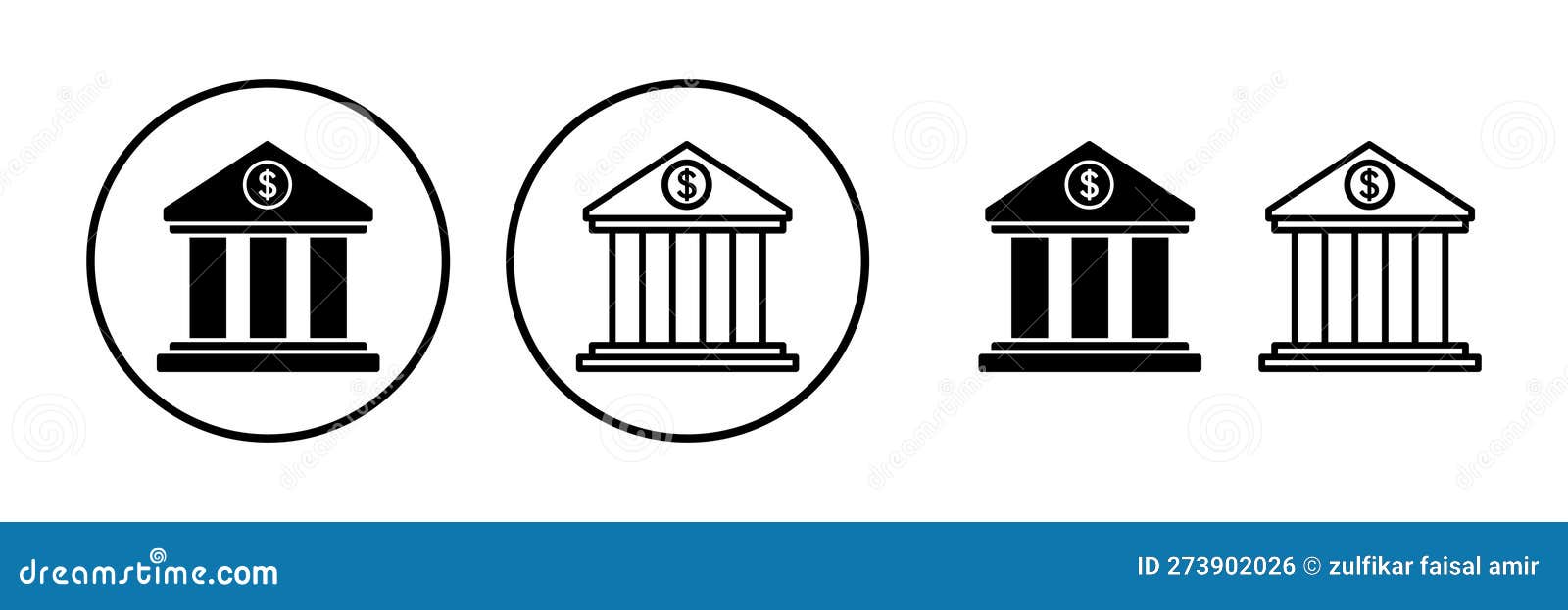 Icono De Banco. Símbolo De Icono De Banco Ilustración del Vector ...
