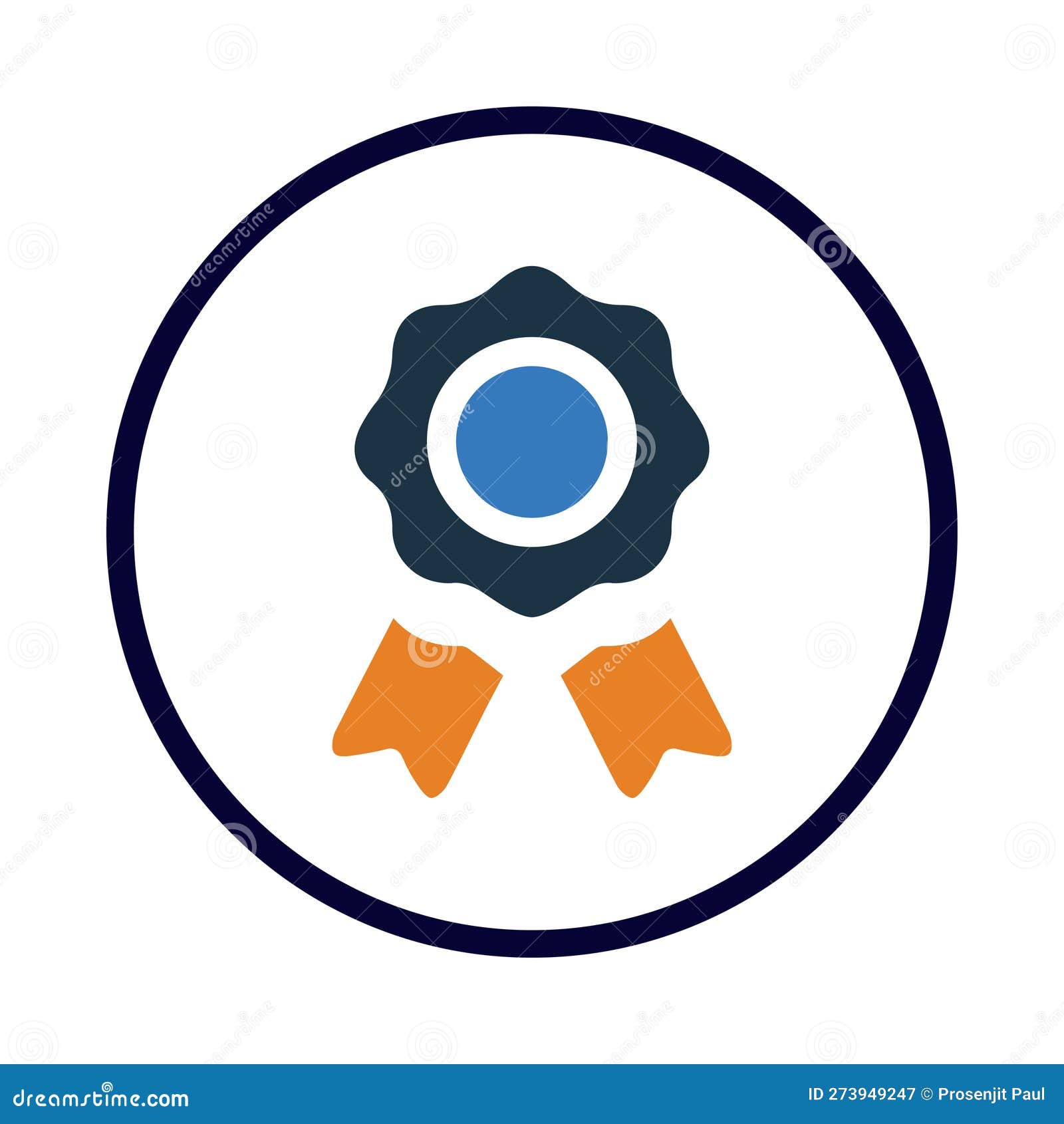 Icono De Banda Redonda De La Cinta De Insignia Ilustración del Vector ...