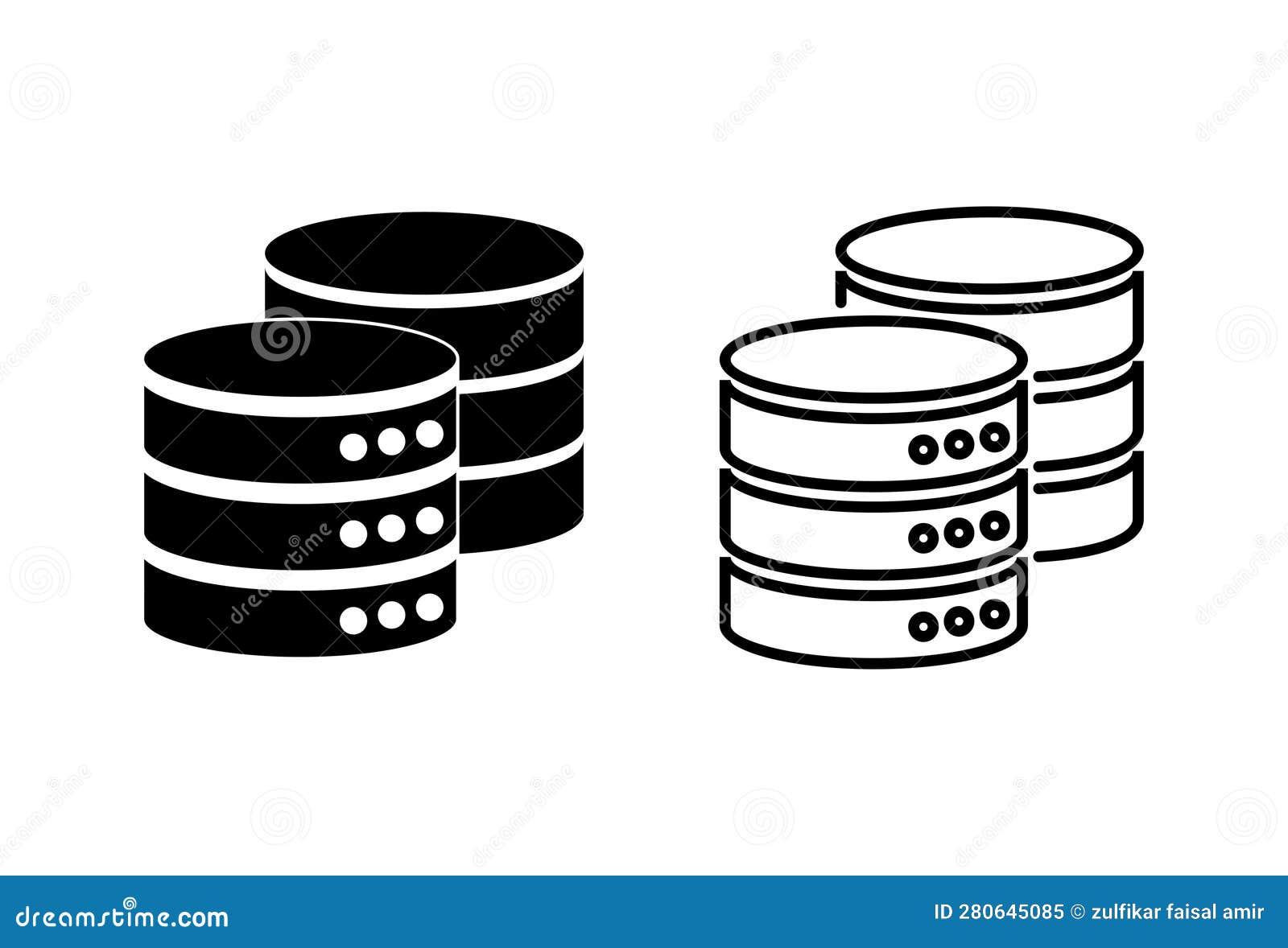 Icono De Base De Datos . Icono De Vector De Base De Datos Ilustración ...