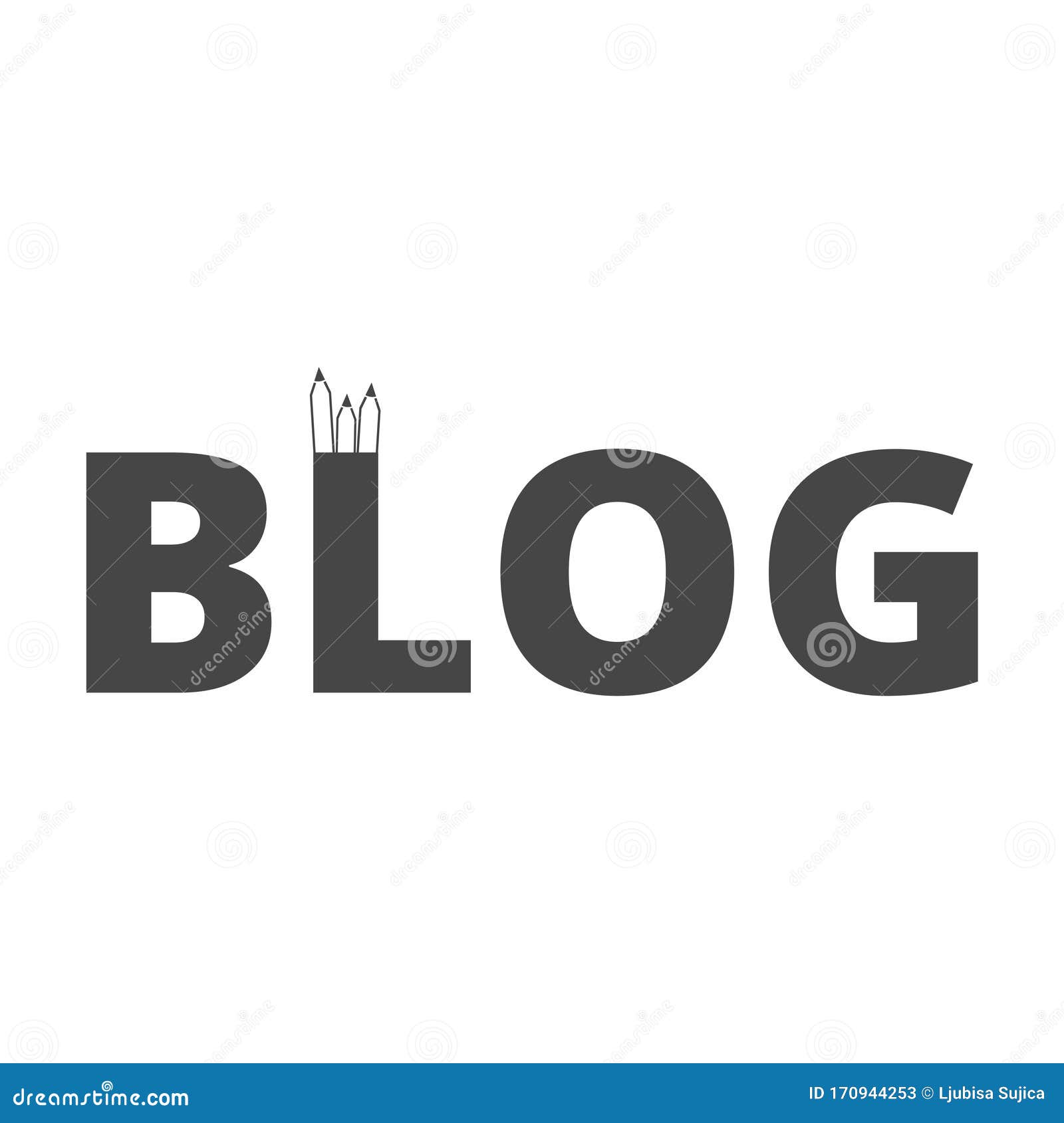 Icono de blog ilustración del vector. Ilustración de concepto - 170944253