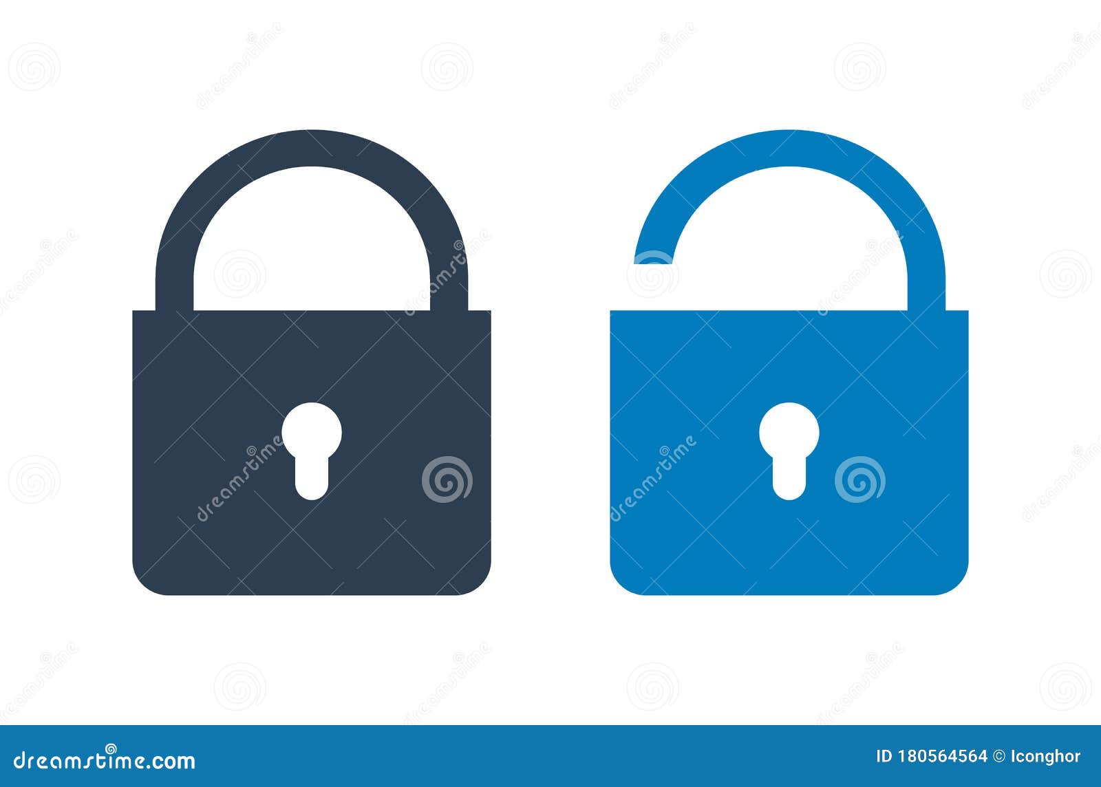 Icono De Bloqueo. Vector De Estilo Plano . Ilustración del Vector ...