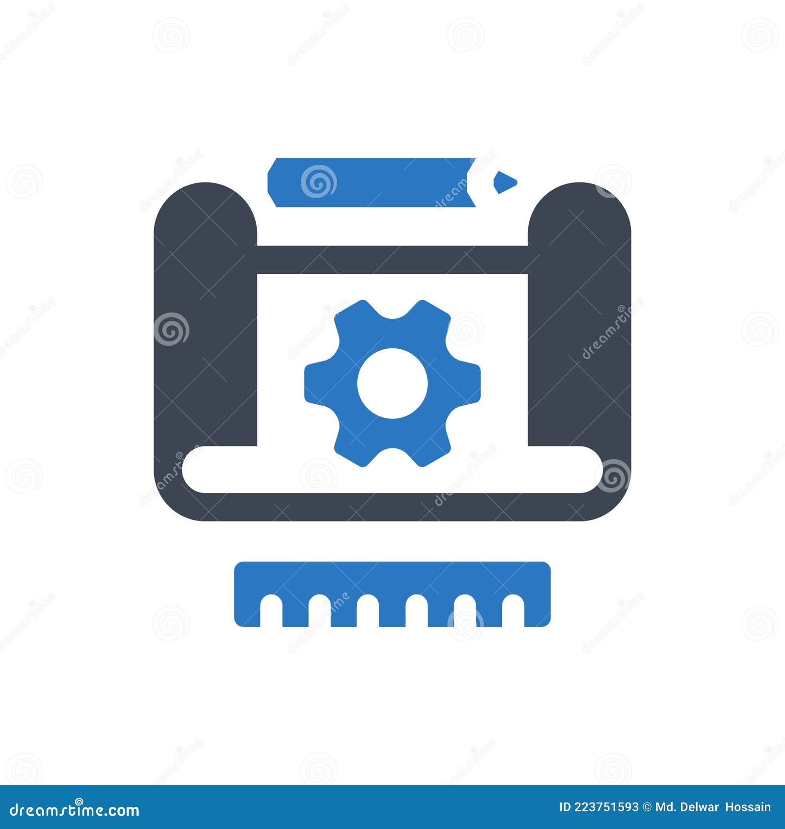 Icono de blueprint ilustración del vector. Ilustración de vector ...