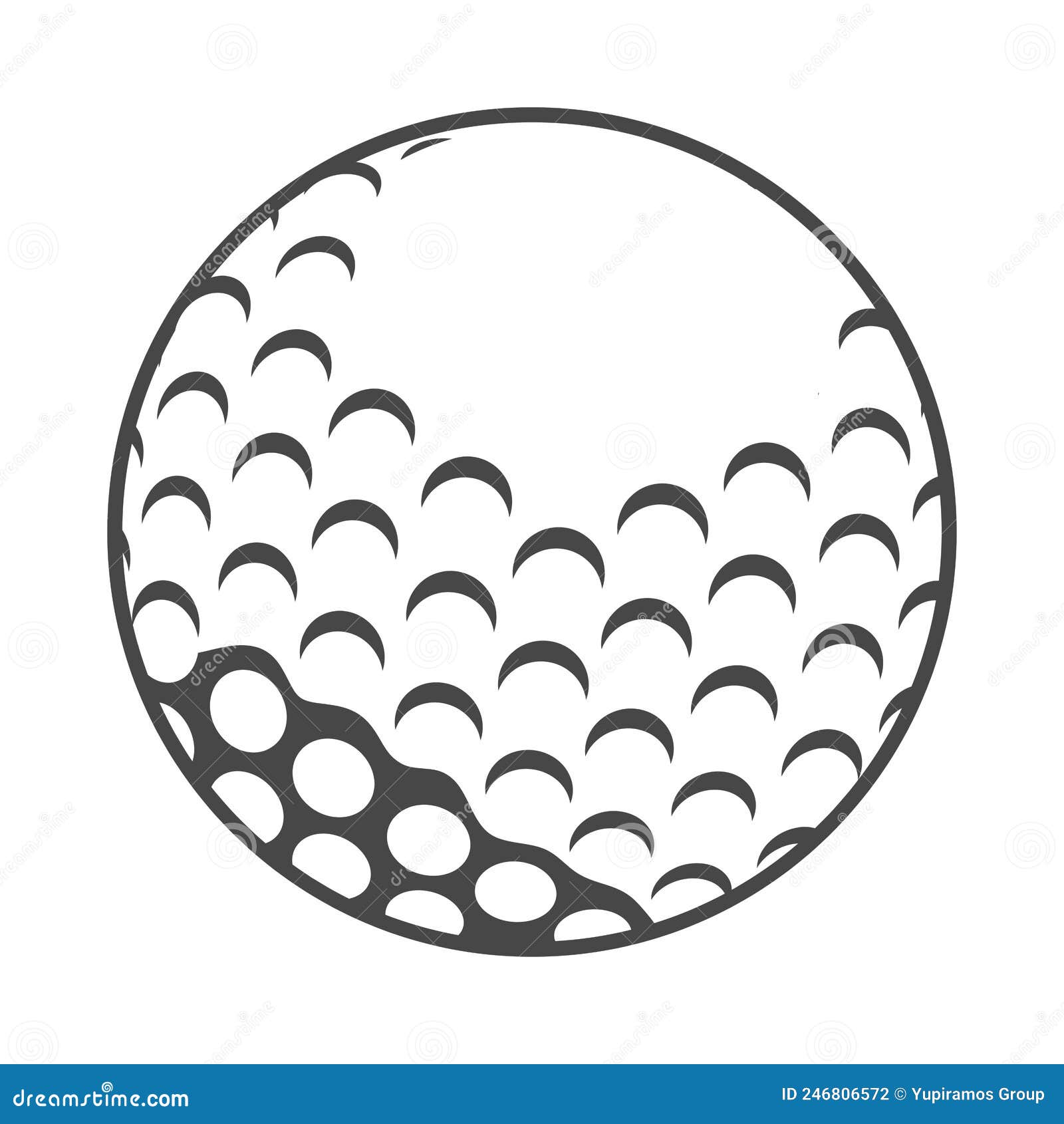 Icono de bola de golf ilustración del vector. Ilustración de aislado ...