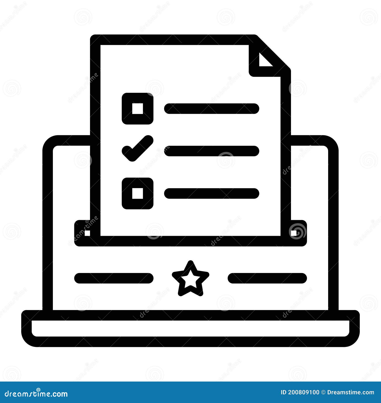 Icono De Boleta Concepto De Votación Diseño De Icono De Línea