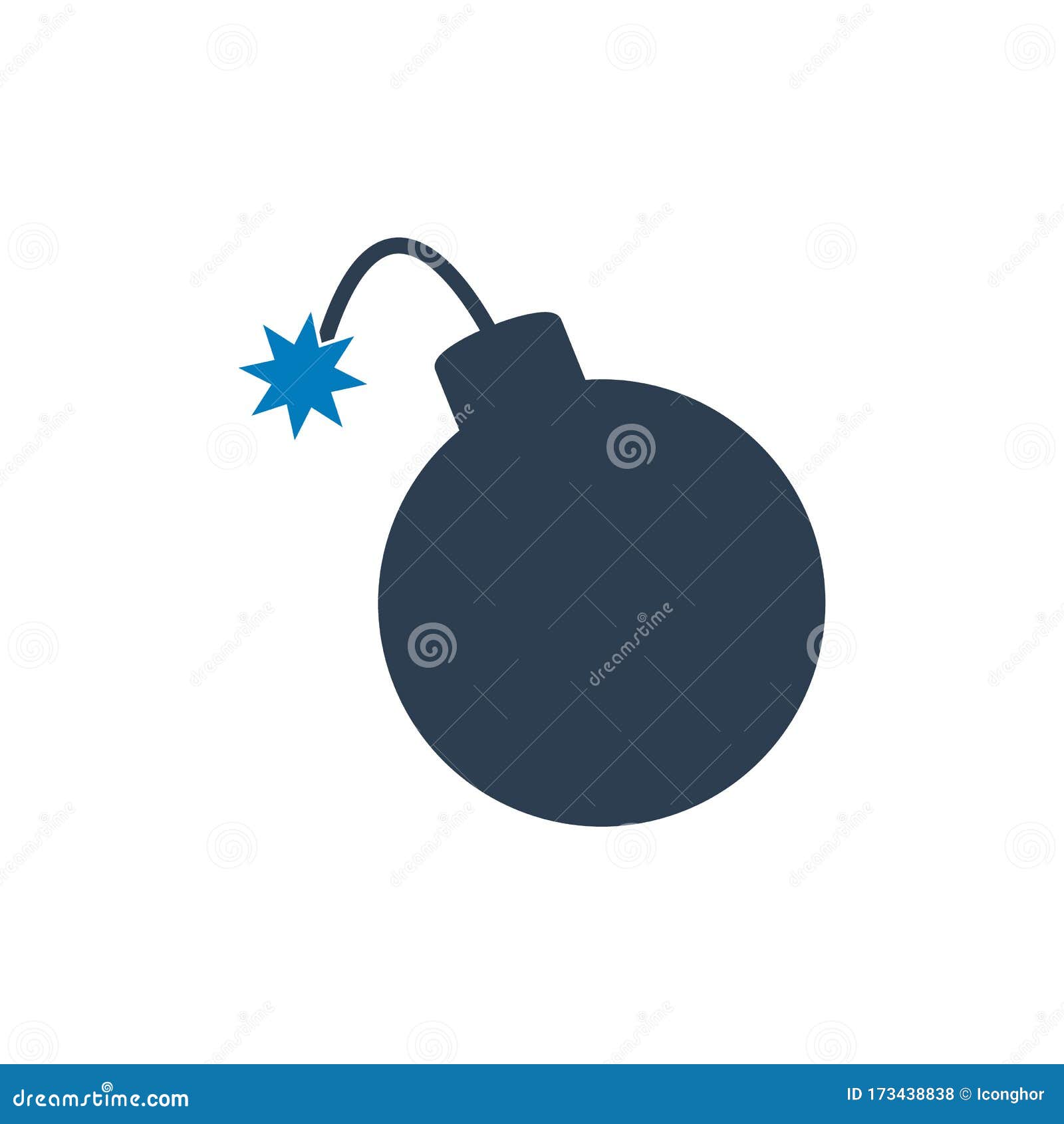 Icono De Bomba Vector De Estilo Plano Ilustración del Vector ...