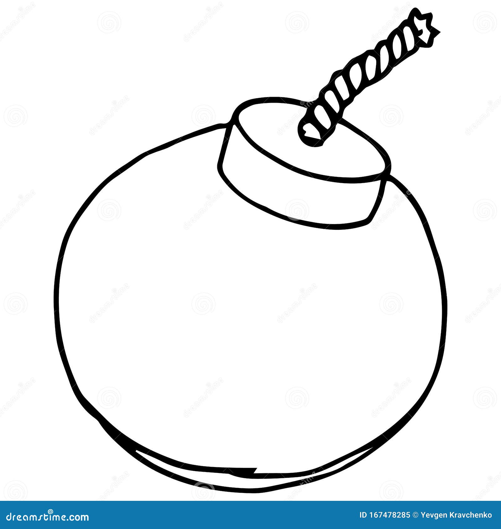 Icono De Bomba Vector De Una Bomba Dibujado a Mano Stock de ilustración ...