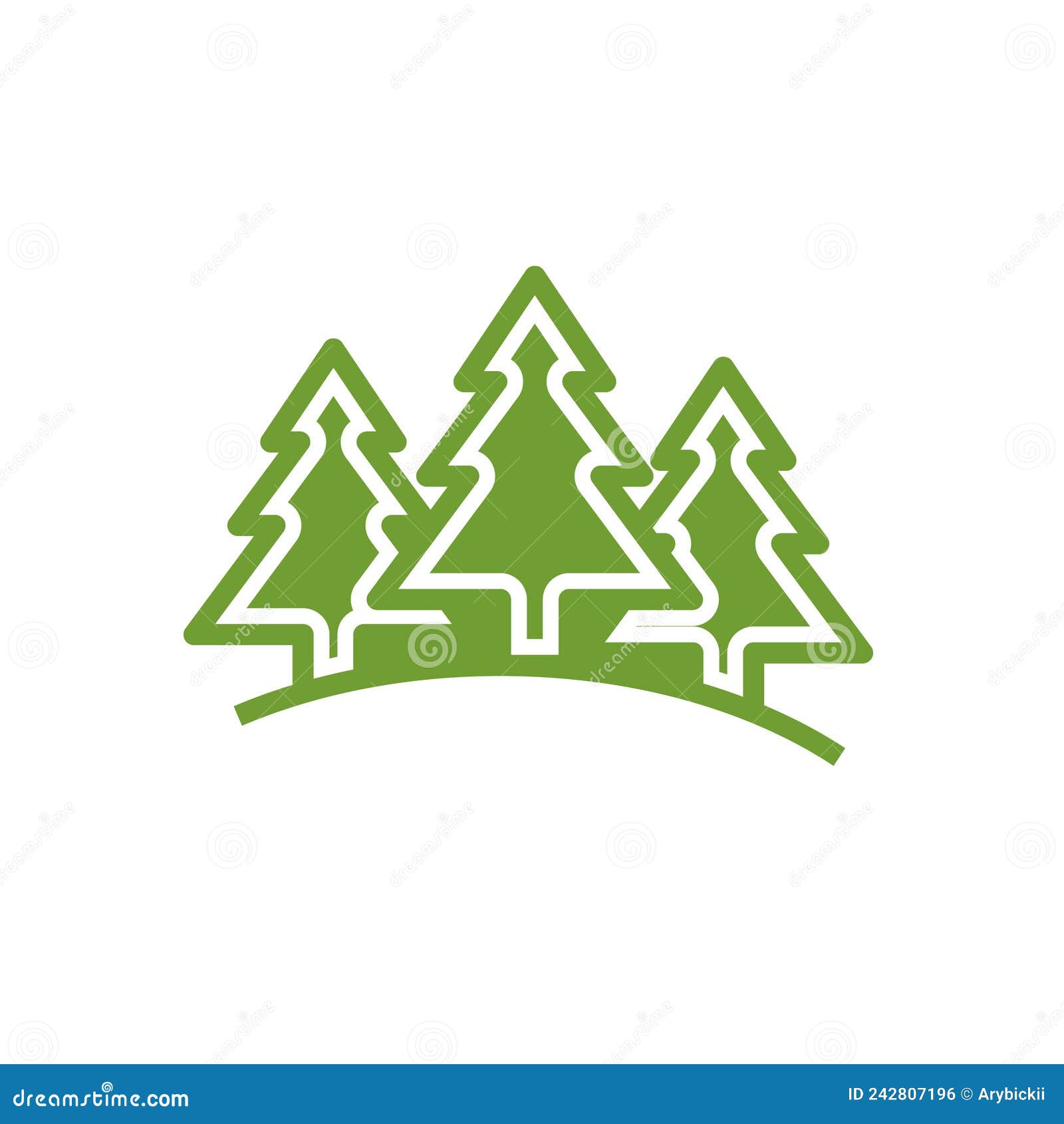 Icono De Bosque. Logotipo Vectorial Ilustración del Vector ...