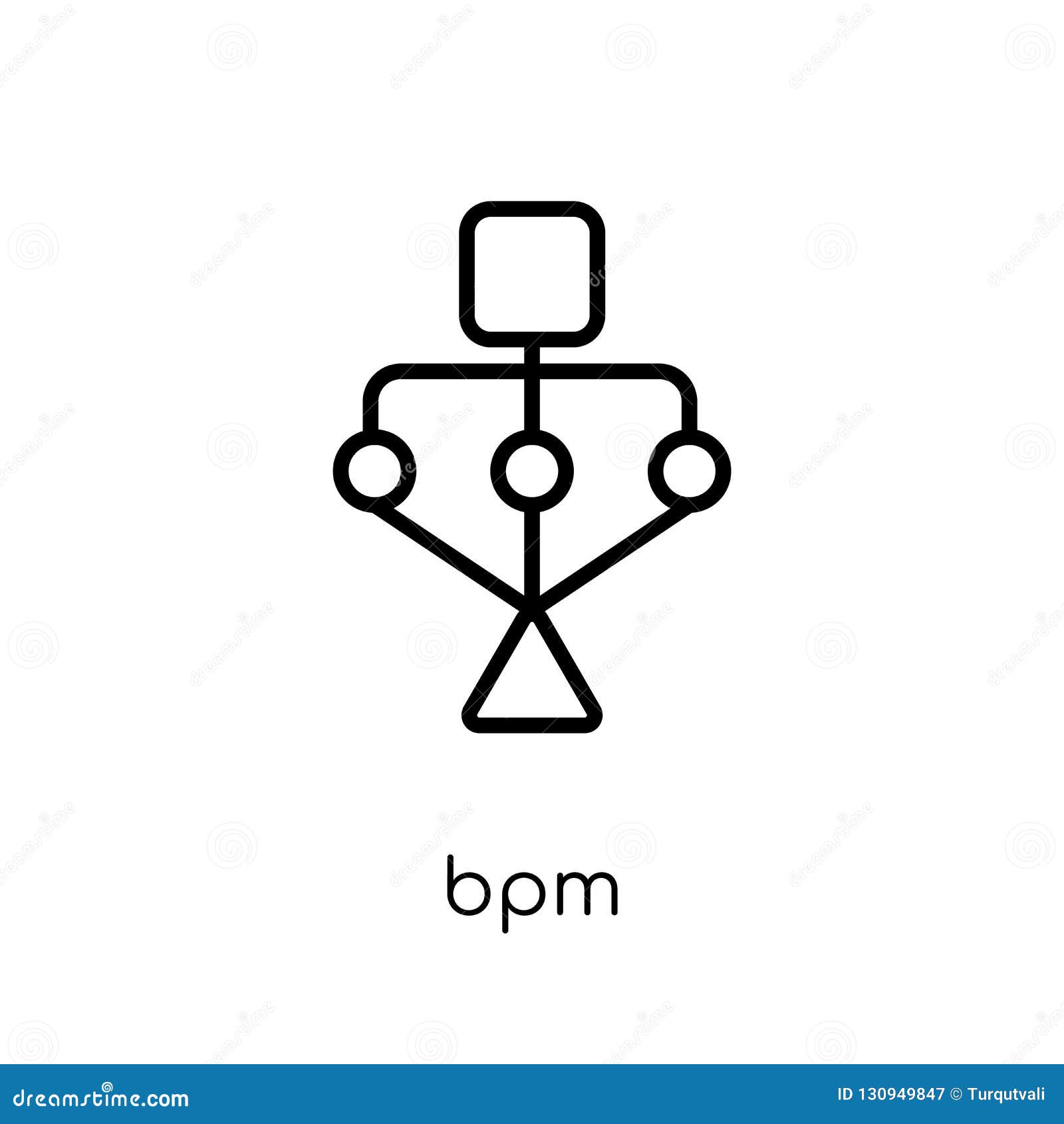 Icono De BPM Icono Linear Plano Moderno De Moda Del Bpm Del Vector En ...