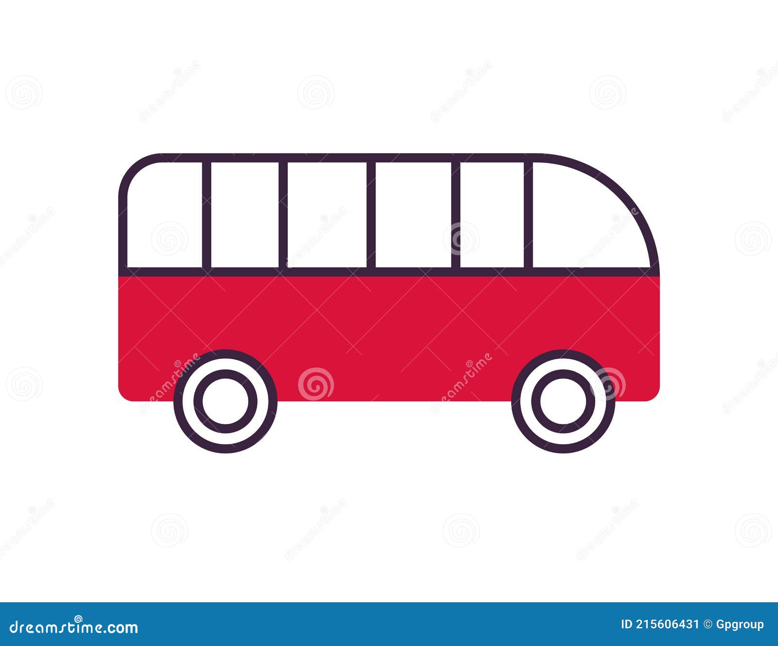 Icono de bus rojo ilustración del vector. Ilustración de recorrido ...