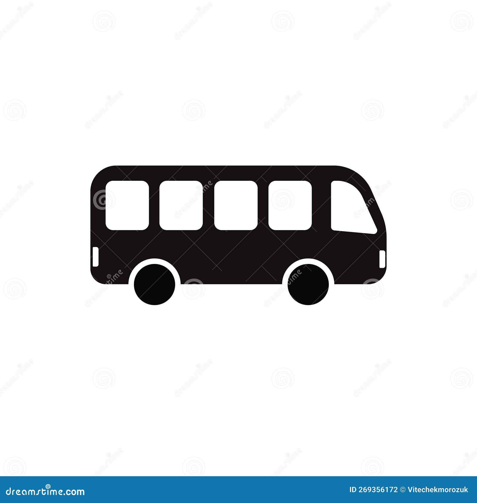 Icono De Bus. Vector Aislado En Fondo Blanco. Ilustración del Vector ...