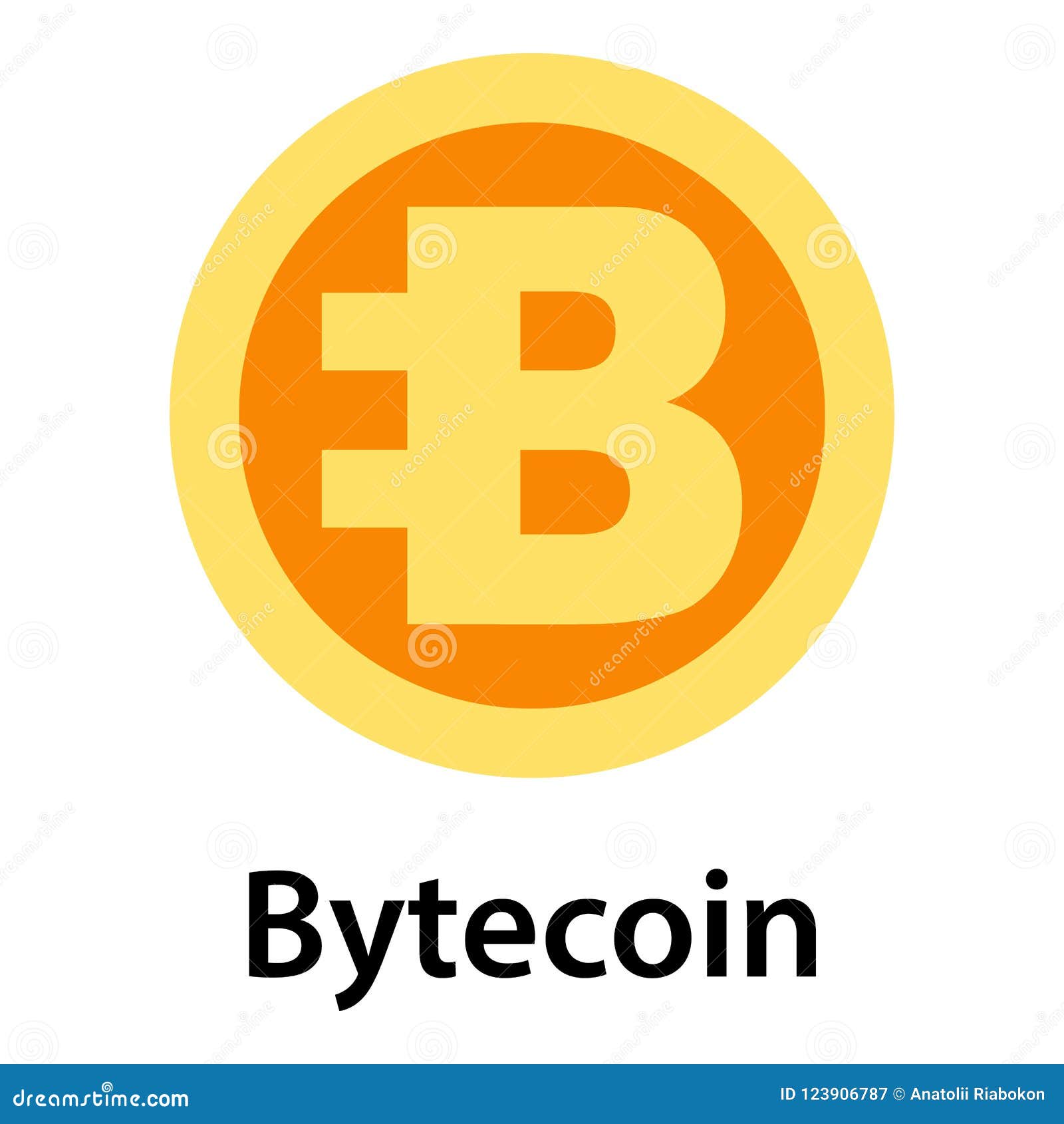 Icono De Bytecoin, Estilo Plano Stock de ilustración - Ilustración de ...
