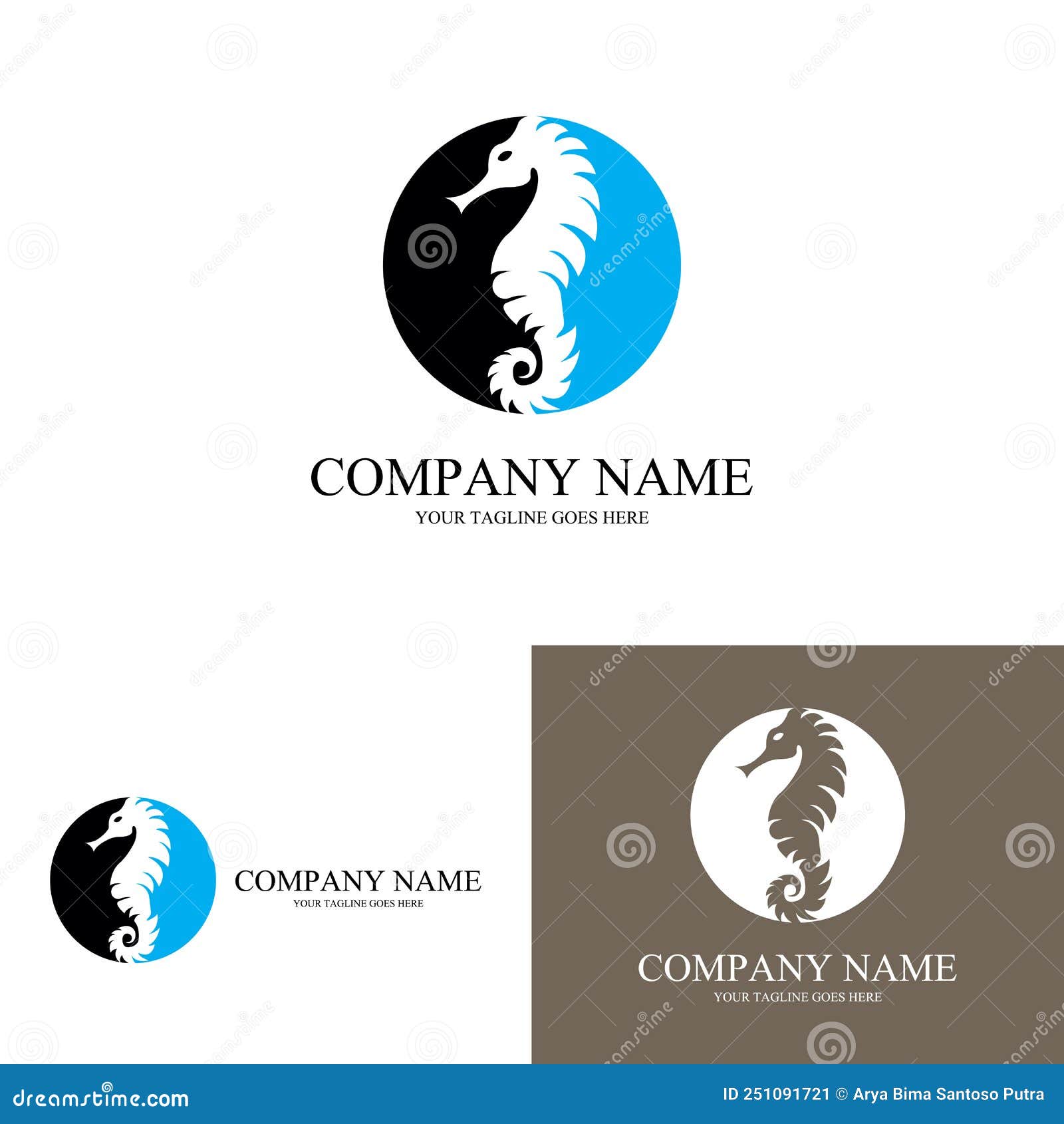 Icono De Caballito De Mar Simple Vectorial Logo Libre Ilustración del ...