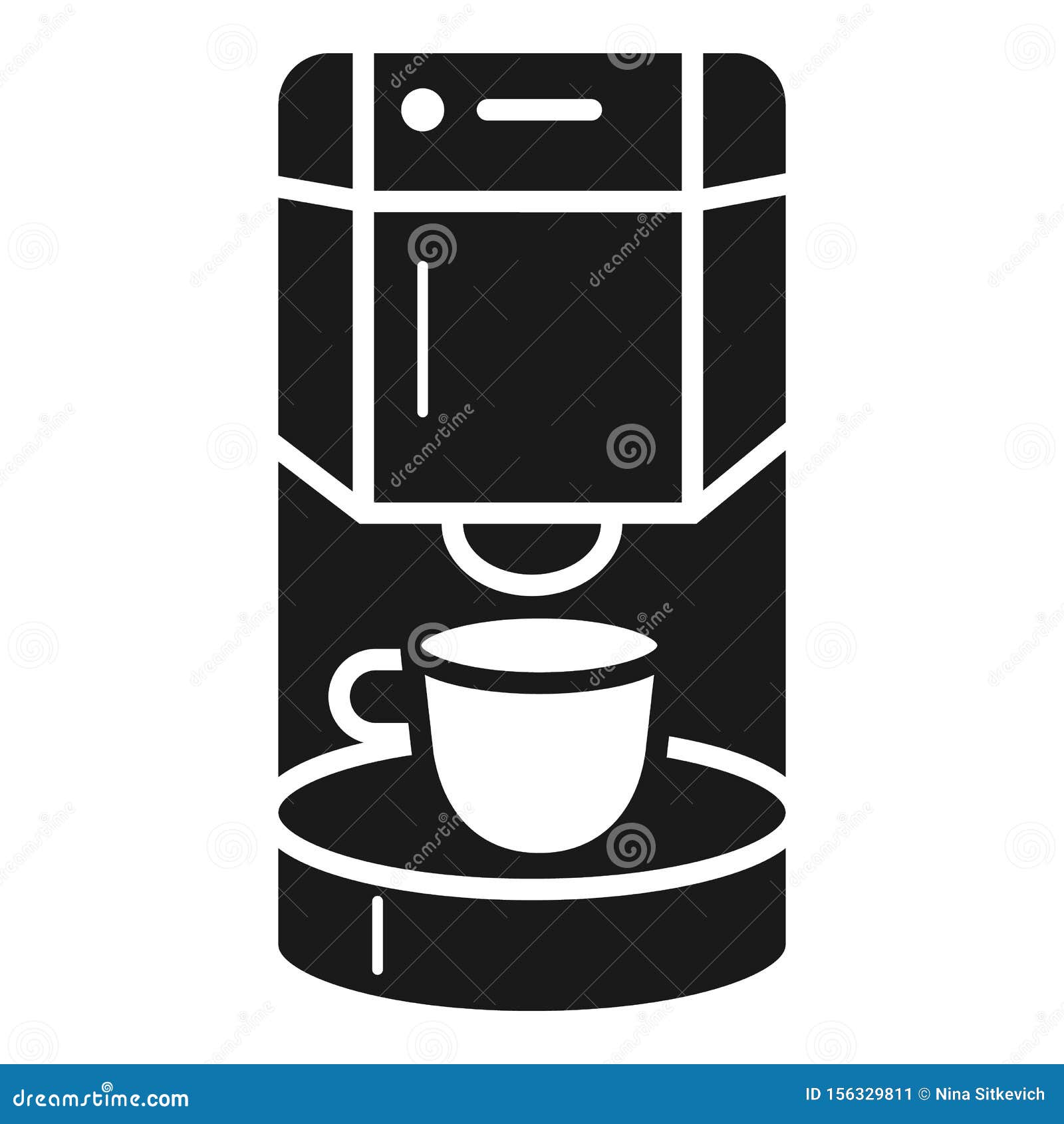 Icono De Cafetera, Estilo Simple Ilustración del Vector - Ilustración ...