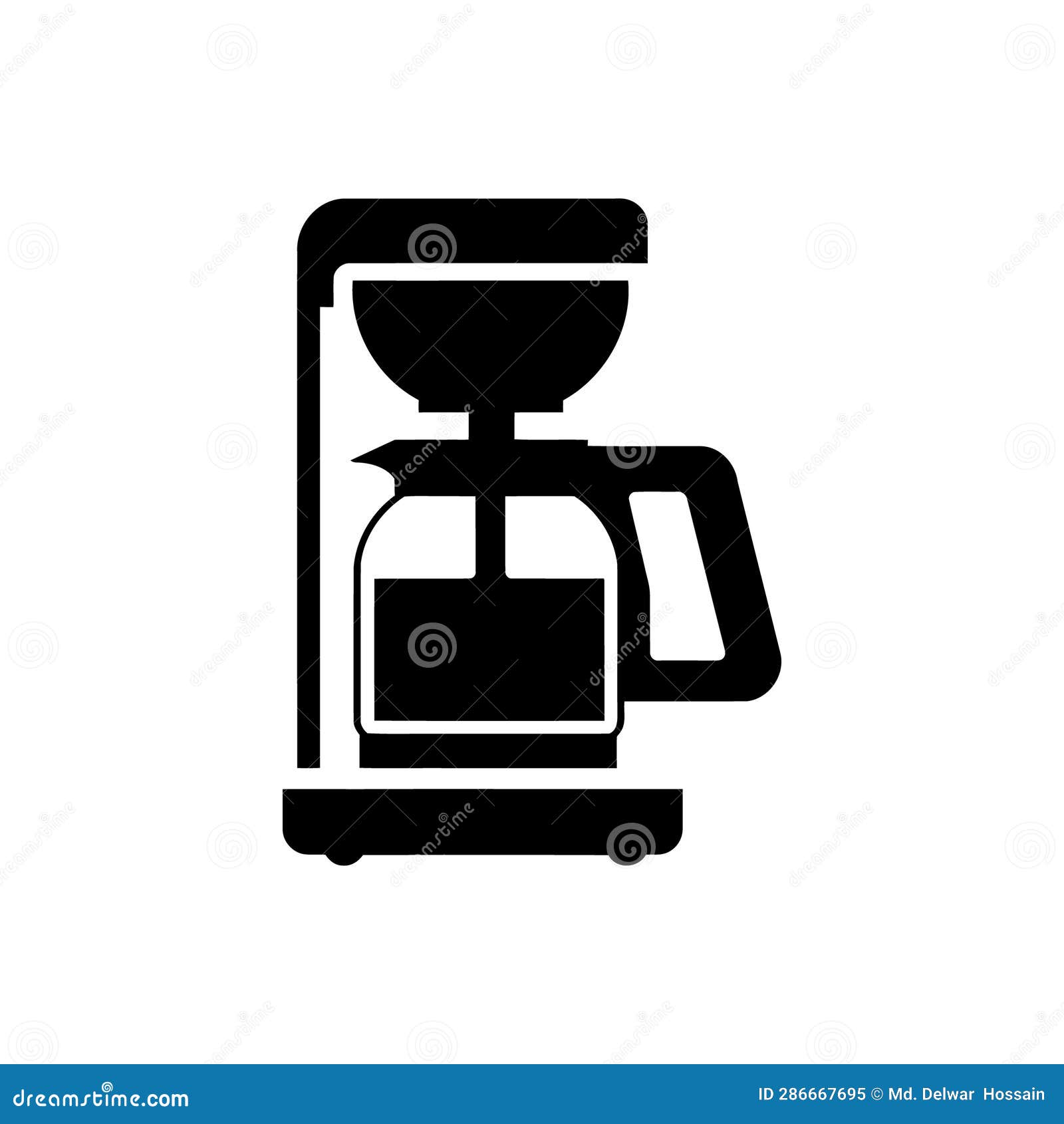 Icono de cafetera ilustración del vector. Ilustración de insignia ...