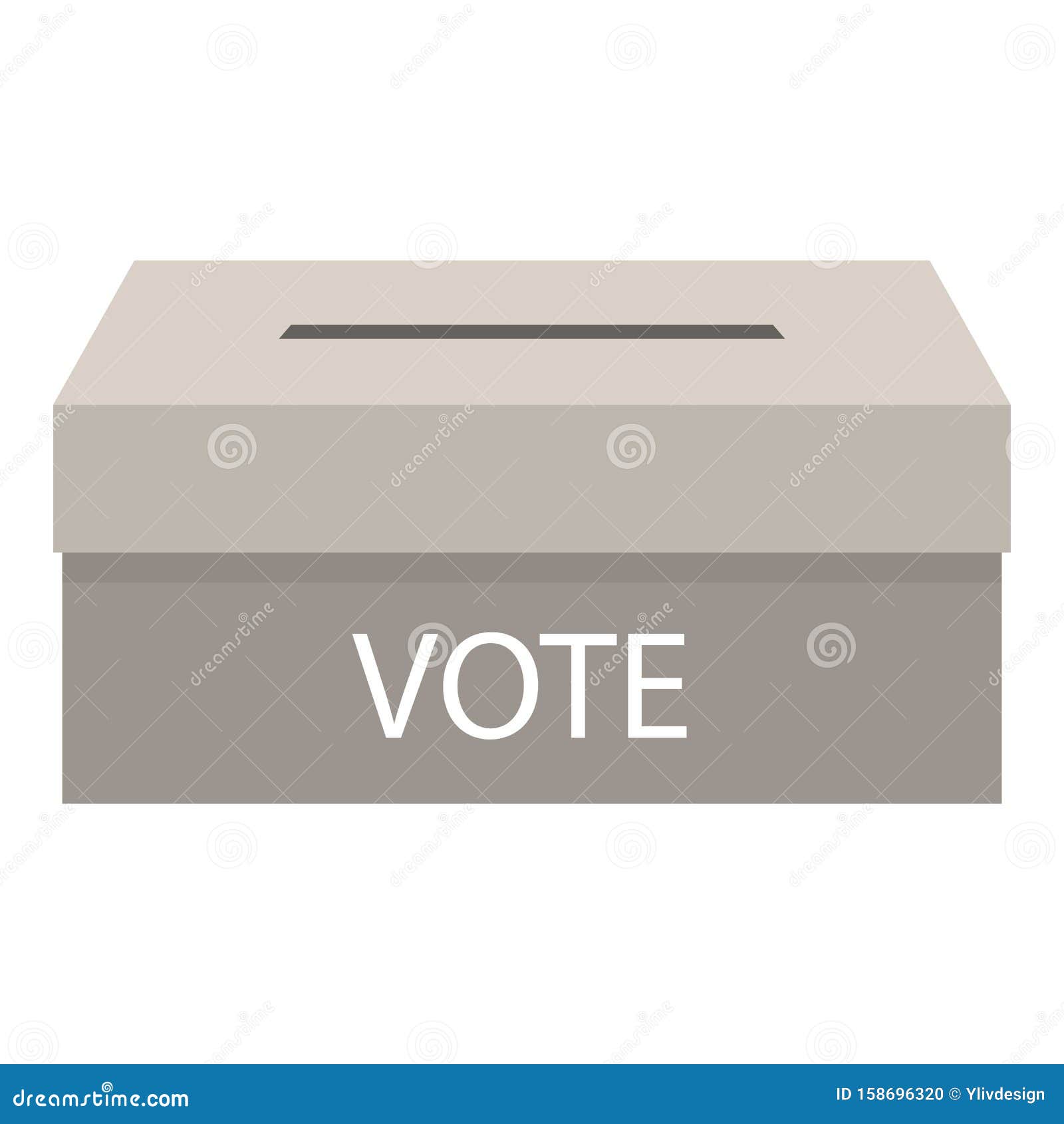 Icono De Caja De Voto Gris, Estilo Plano Ilustración del Vector ...