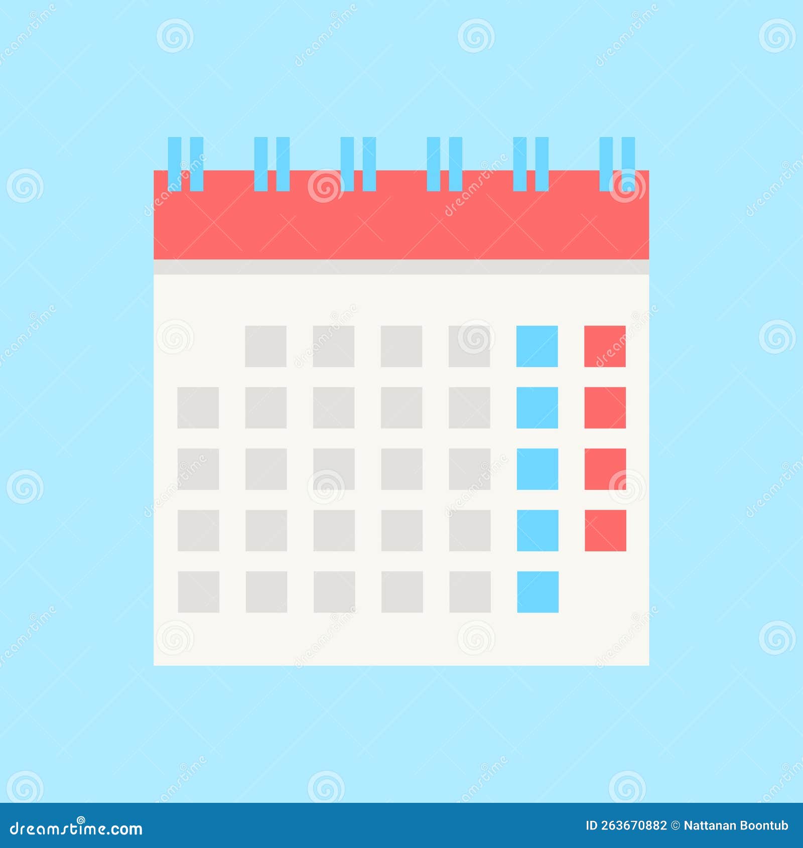 Icono De Calendario Sobre Fondo Azul. Vector Stock de ilustración ...